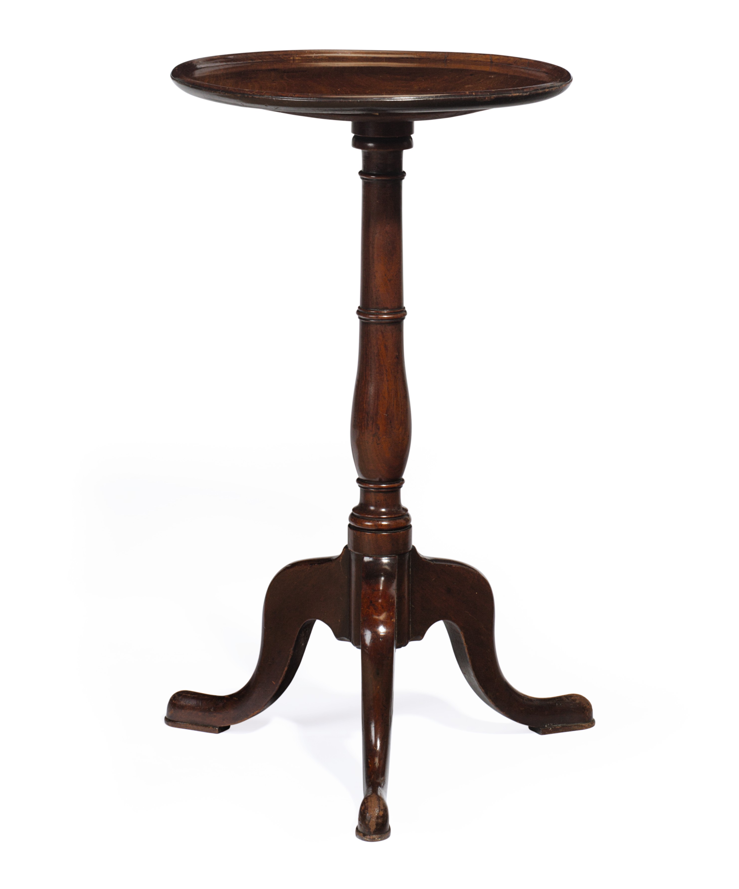 A LATE GEORGE III MAHOGANY TRIPOD TABLE, LATE 18TH CENTURY, TOP AND ...