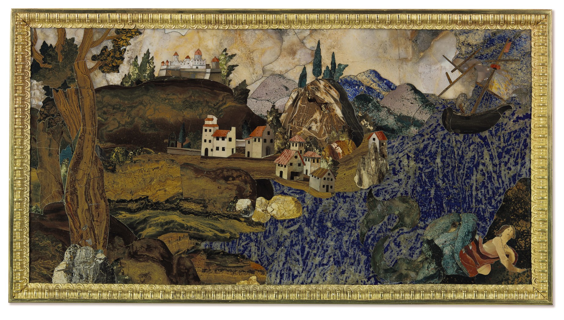 AN ITALIAN PIETRA DURA PANEL, ATTRIBUTED TO THE GRAND DUCAL WORKSHOPS ...