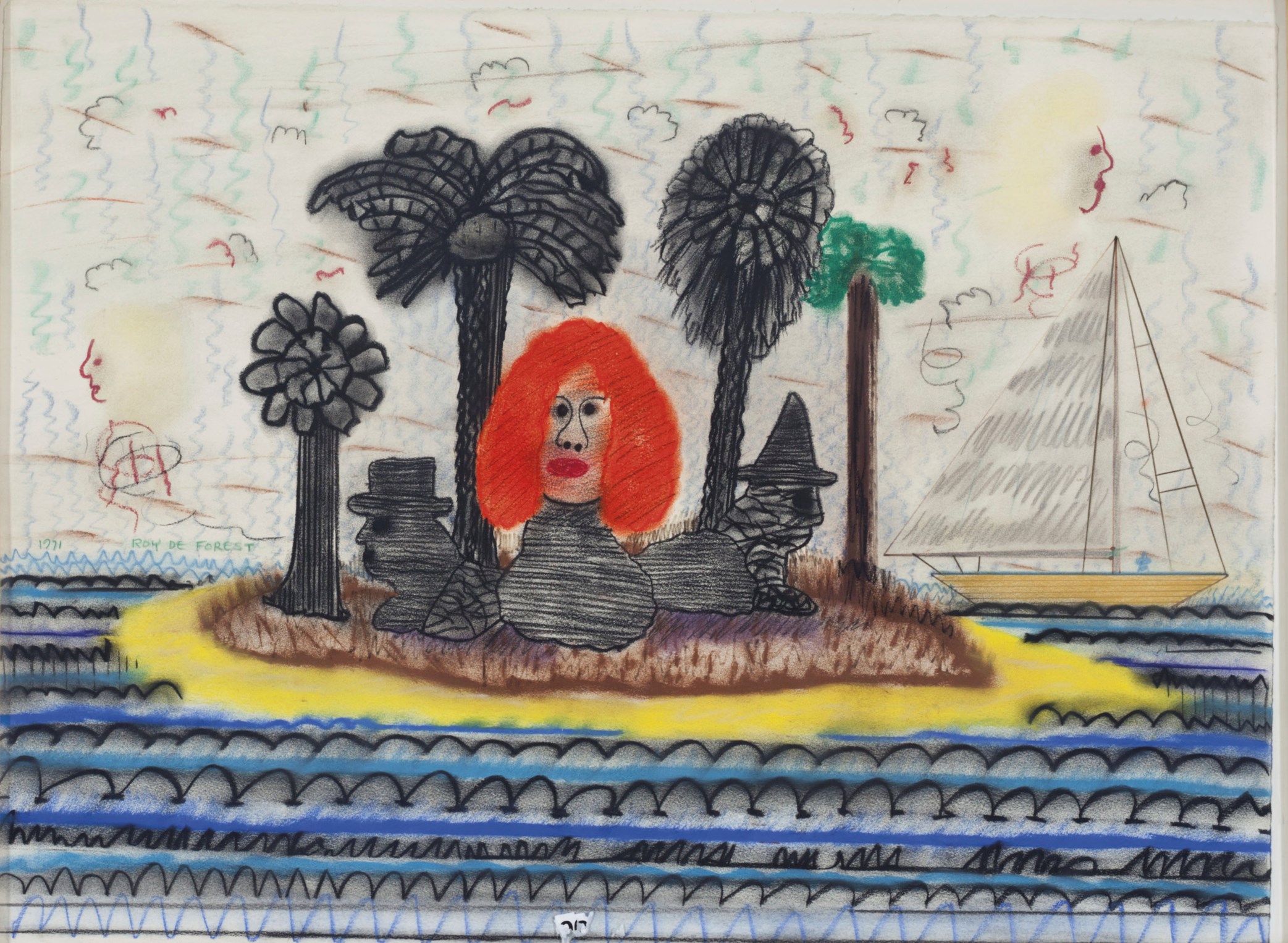 Roy De Forest (American, 1930–2007), Island | Christie's