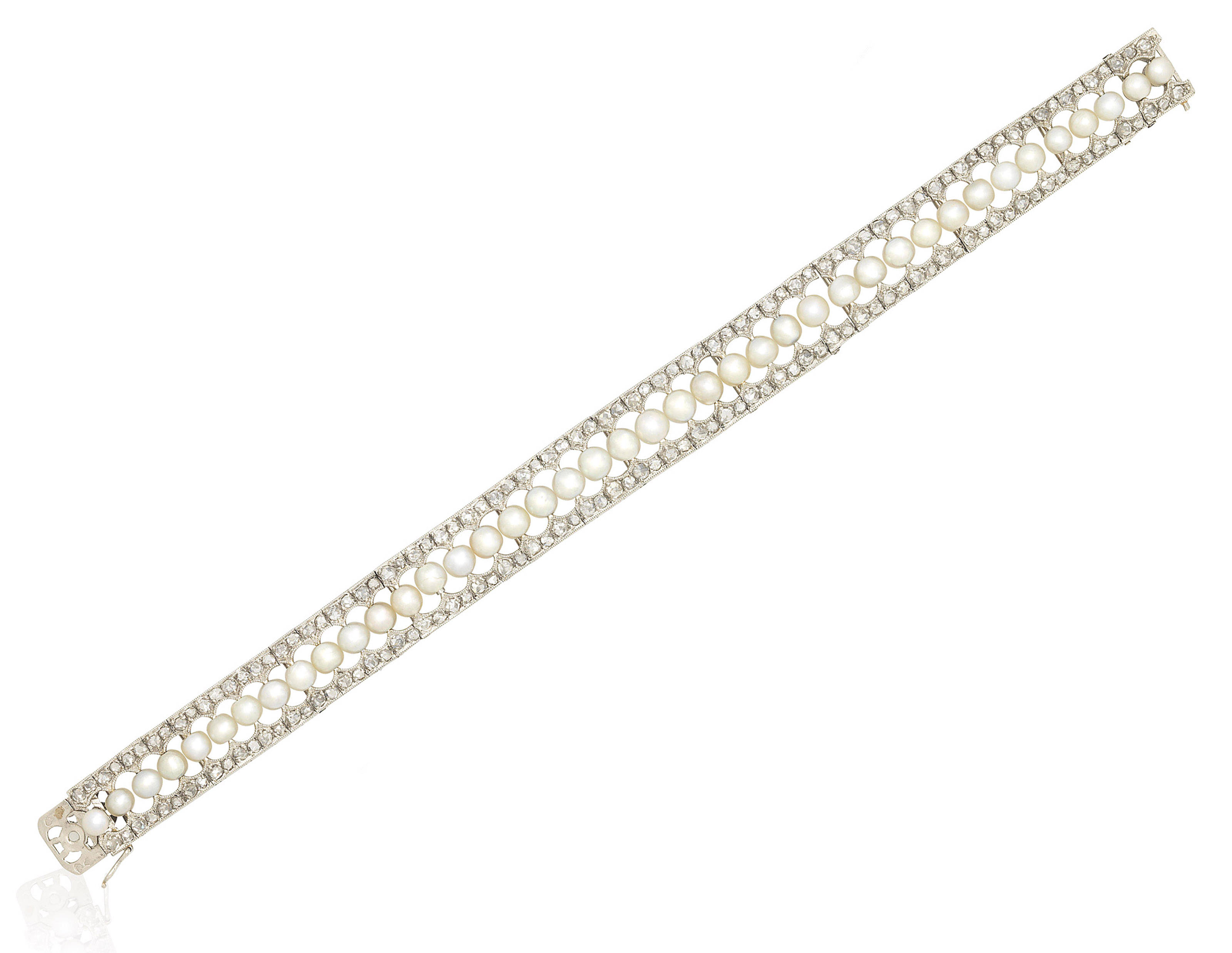 CHARLES HOLL ART DECO PEARL AND DIAMOND BRACELET, | Christie’s