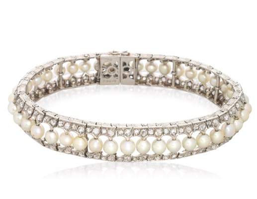 CHARLES HOLL ART DECO PEARL AND DIAMOND BRACELET, | Christie’s