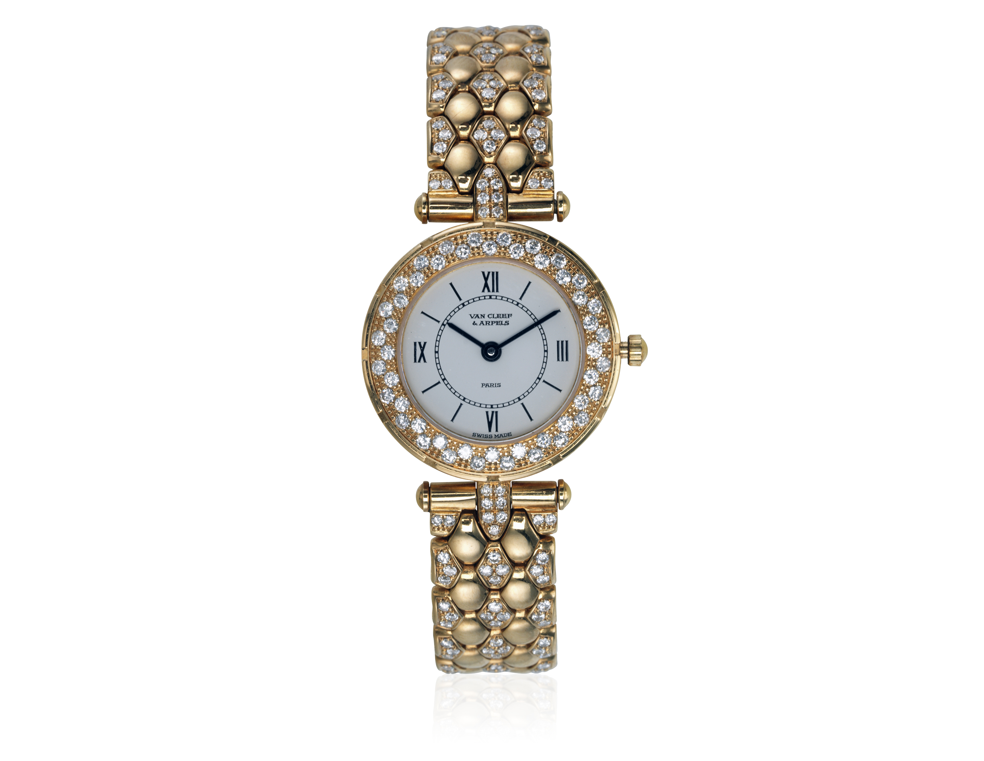 VAN CLEEF & ARPELS DIAMOND SET GOLD WATCH, | Christie’s