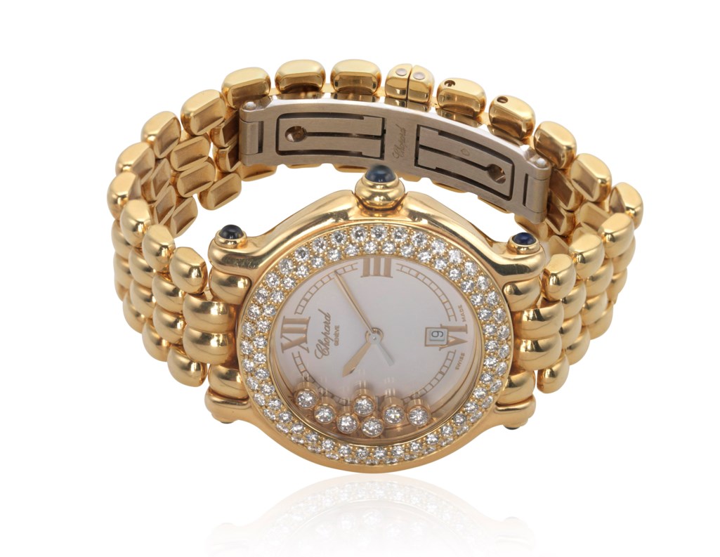 CHOPARD 'HAPPY SPORT' DIAMOND AND GOLD WATCH, | Christie’s