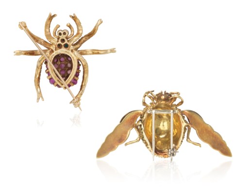 GROUP OF GOLD INSECT BROOCHES, | Christie’s
