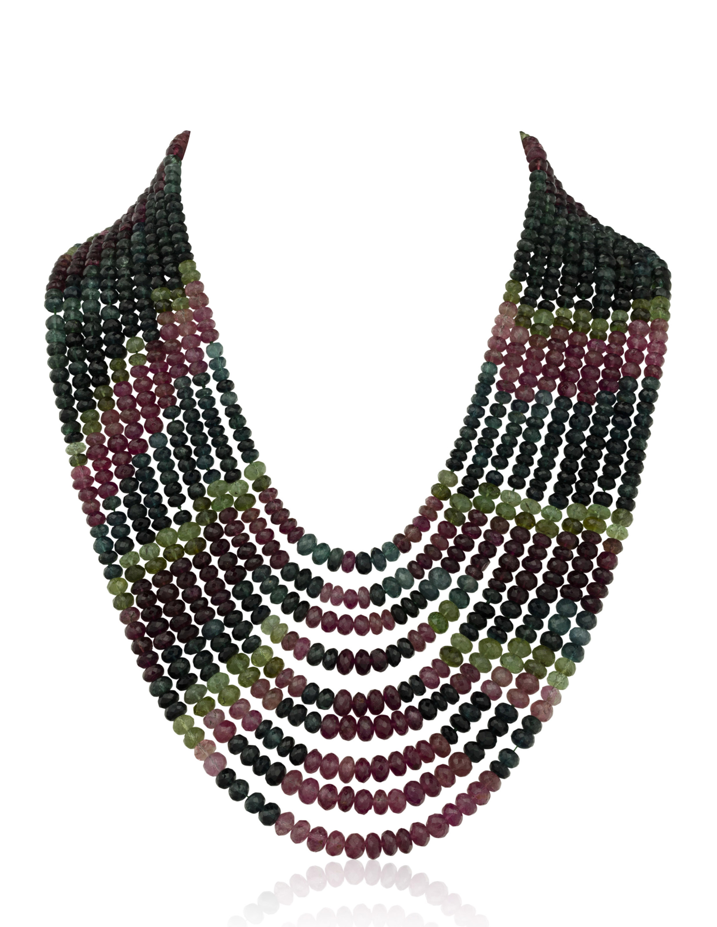 MULTI COLORED TOURMALINE BEAD NECKLACE, | Christie’s