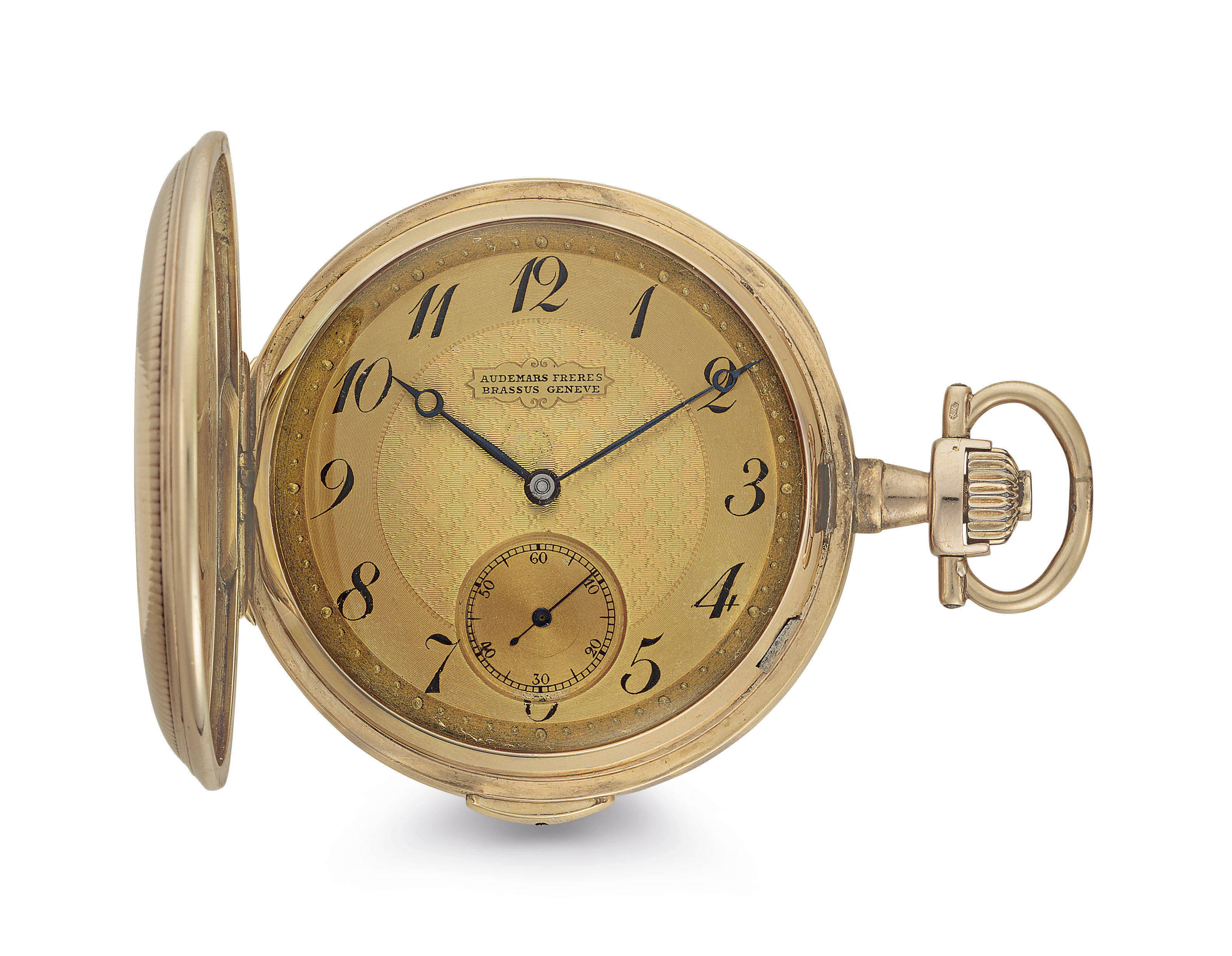 Audemars Frères. A Historically Important 18k gold Hunter Case Quarter ...