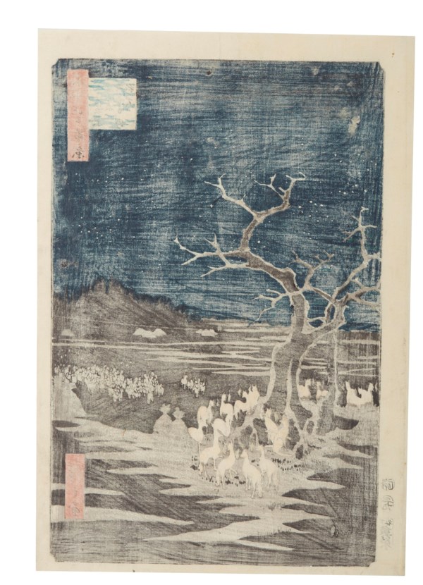 UTAGAWA HIROSHIGE (1797-1858), New Year's eve foxfires at the changing ...