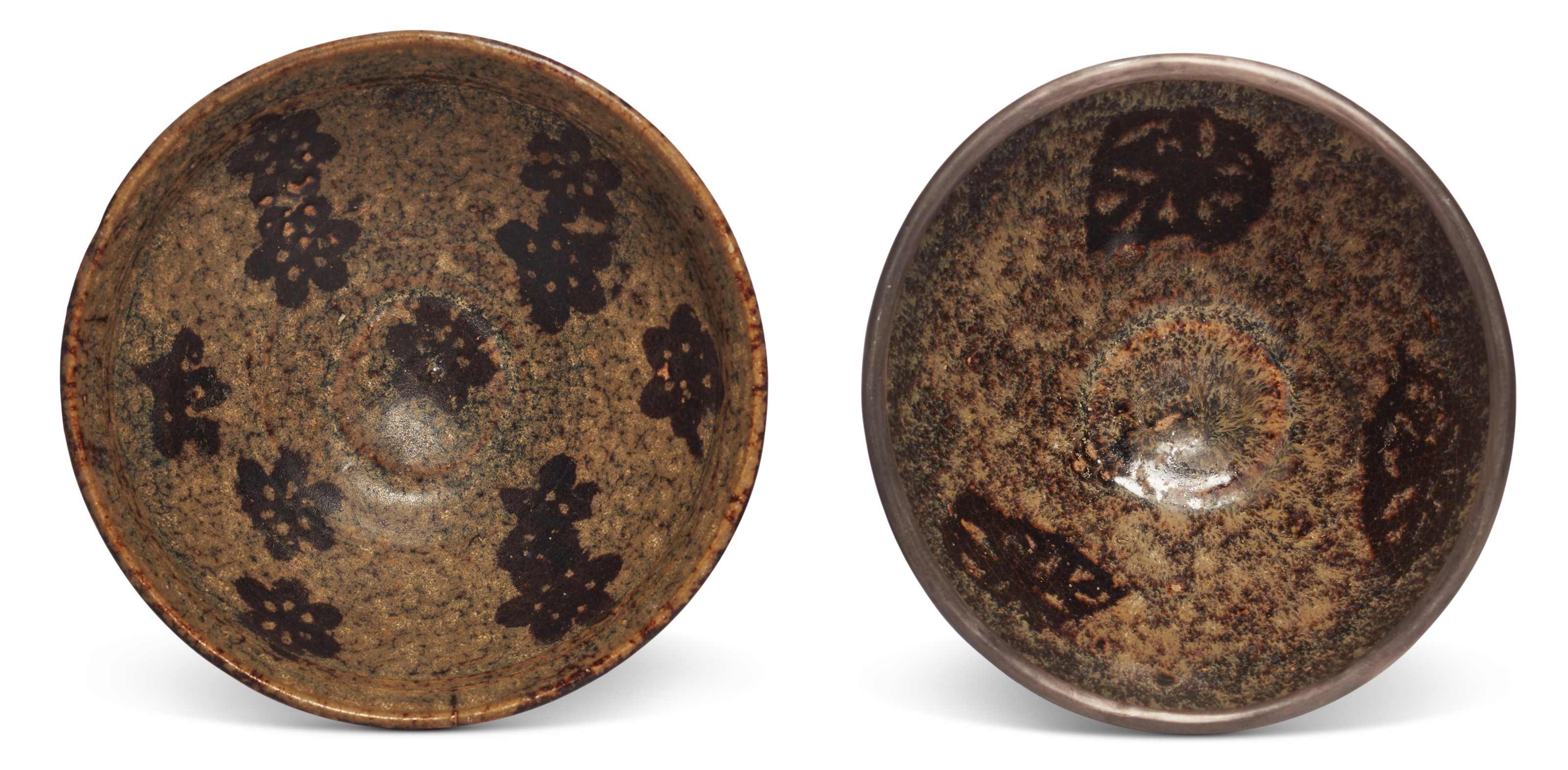 TWO JIZHOU PAPERCUT TEA BOWLS, SOUTHERN SONG DYNASTY, 12TH-13TH CENTURY ...