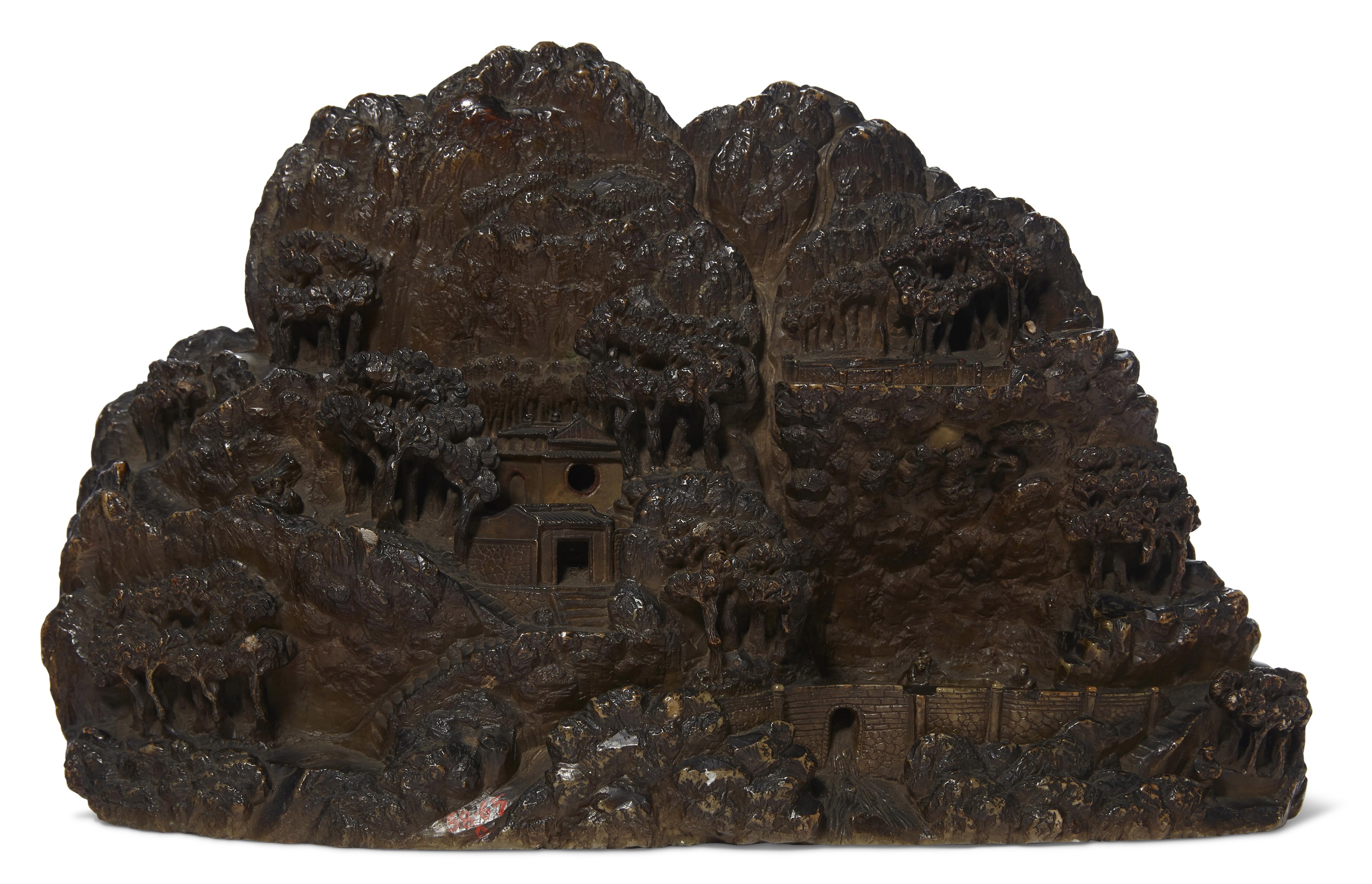 A SOAPSTONE MOUNTAIN-FORM CARVING, LATE QING DYNASTY | Christie’s
