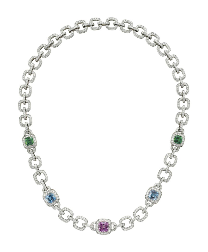 A DIAMOND AND MULTI-GEM 'LEGACY' NECKLACE, BY TIFFANY & CO. | Christie's