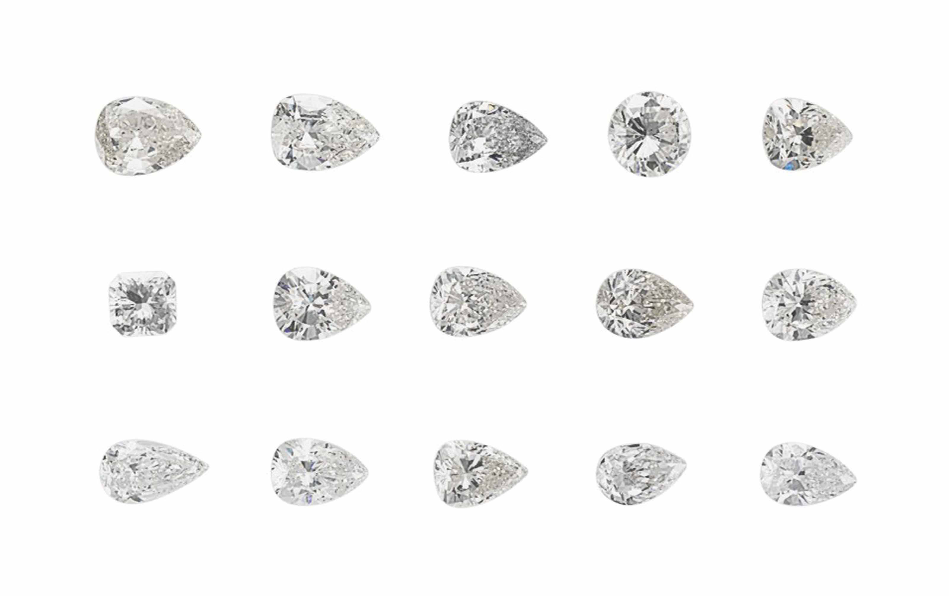 A GROUP OF UNMOUNTED DIAMONDS