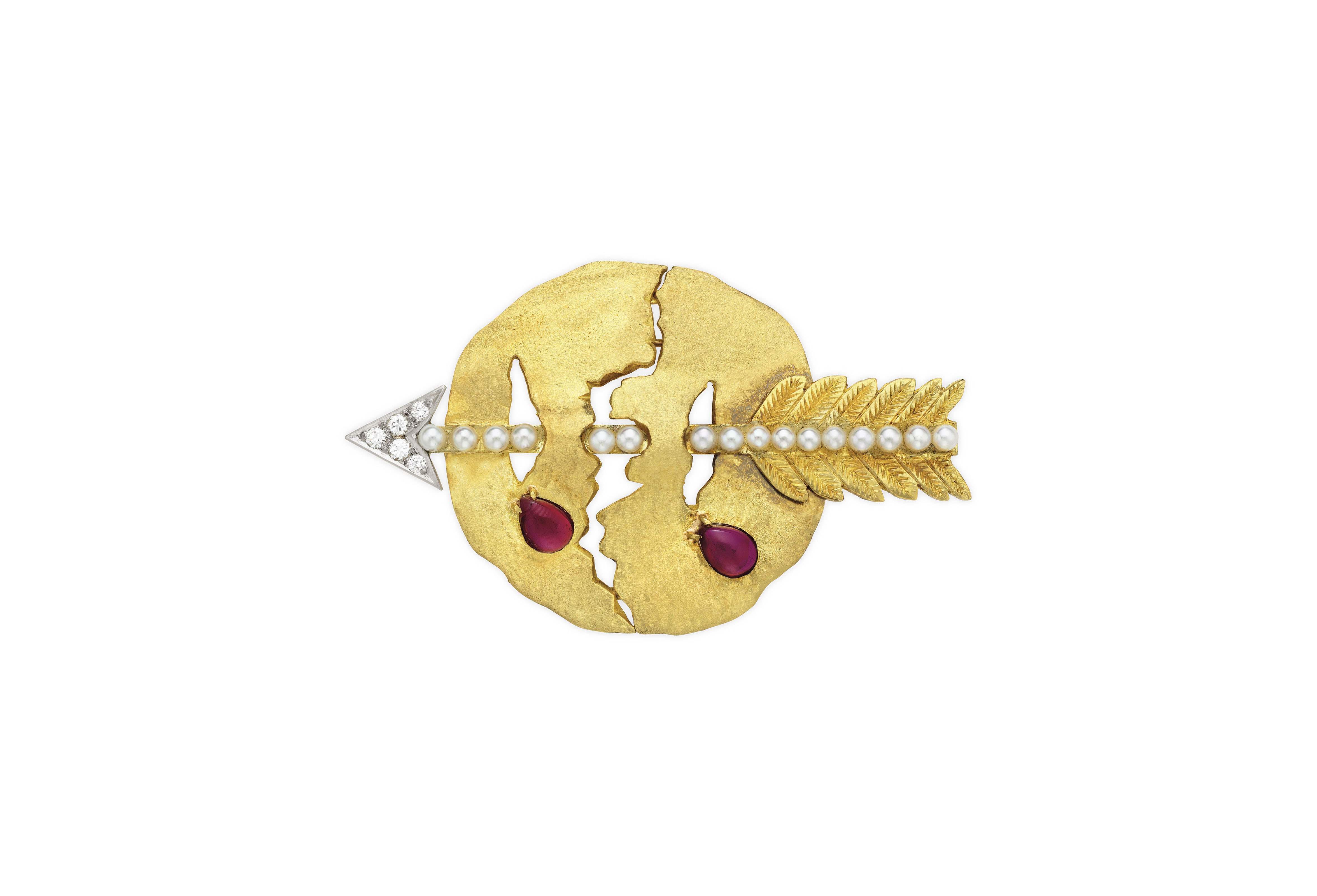 RUBY AND CULTURED PEARL ‘RUBY LIPS’ BROOCH, SALVADOR DALI | Christie's