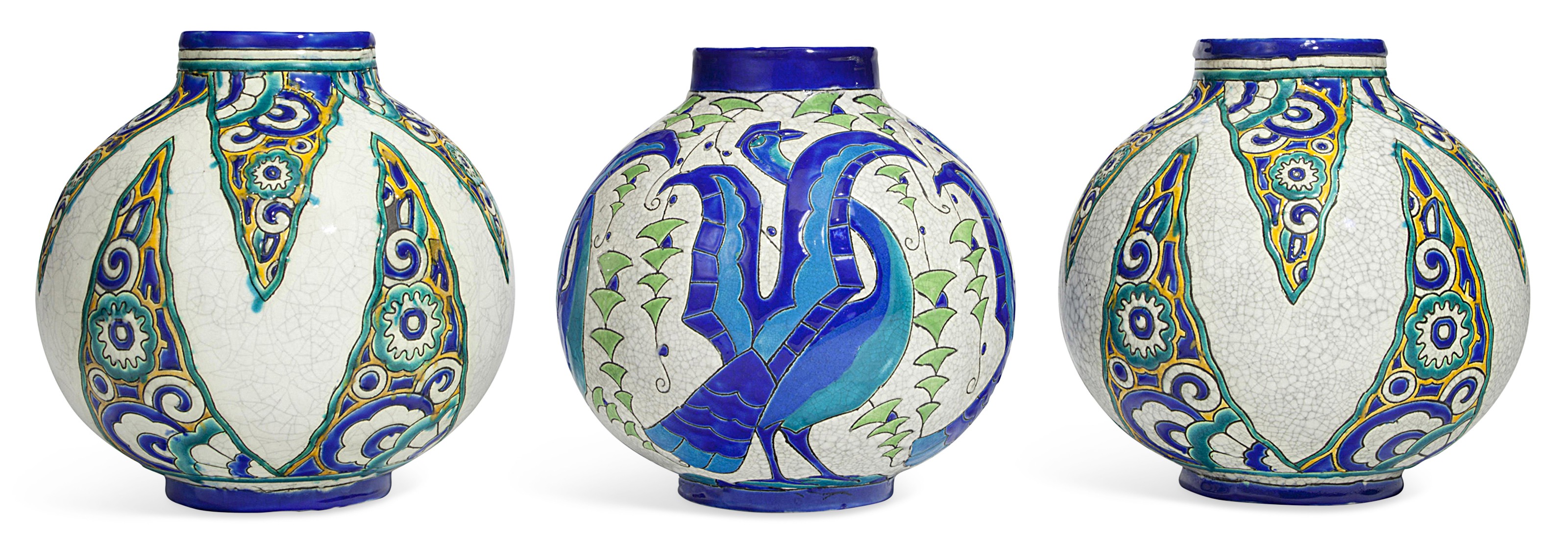 BOCH FRERES KERAMIS, THREE VASES, FIRST HALF 20TH CENTURY | Christie’s