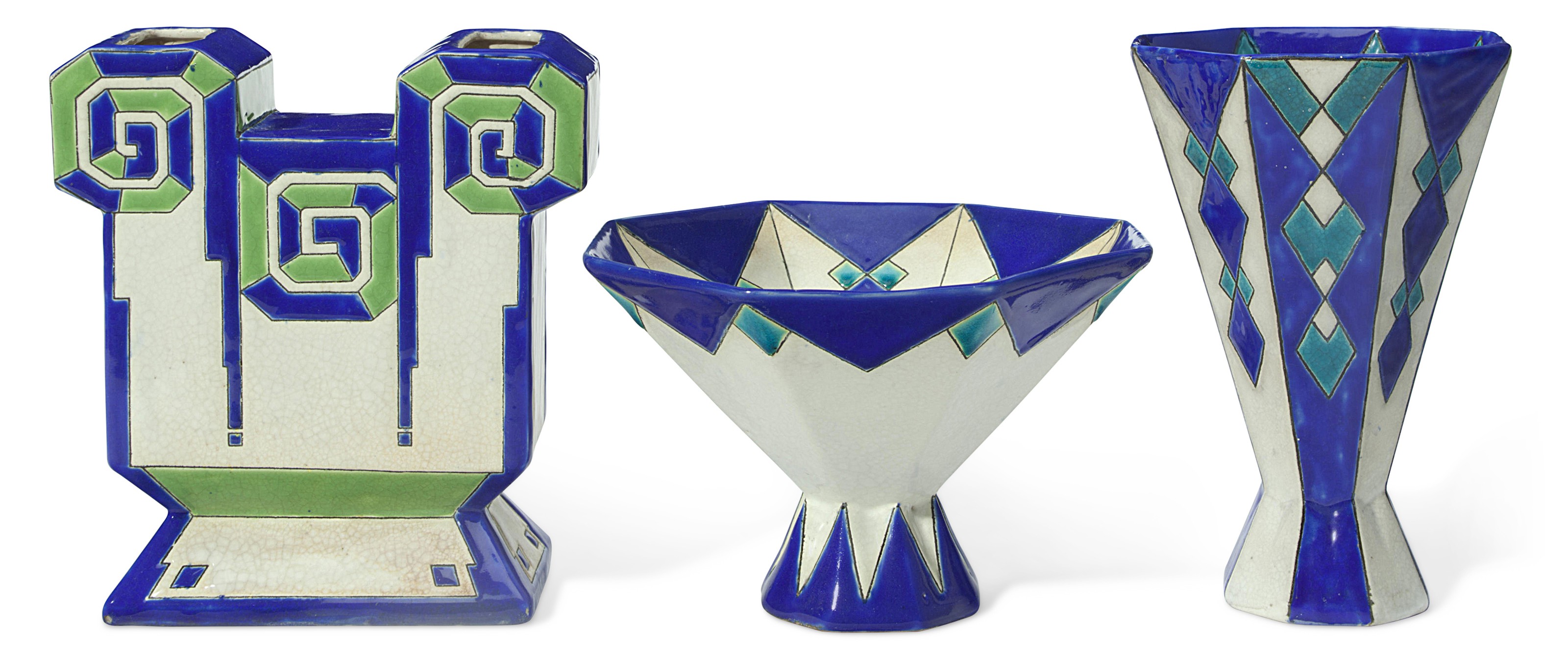 BOCH FRERES KERAMIS, THREE VESSELS, FIRST HALF 20TH CENTURY | Christie’s