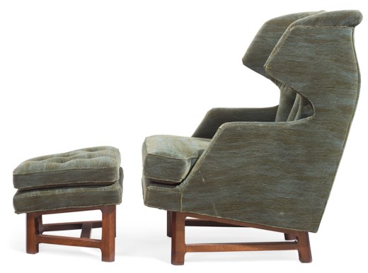 EDWARD WORMLEY (1907-1995), LOUNGE CHAIR AND OTTOMAN, CIRCA 1957 ...