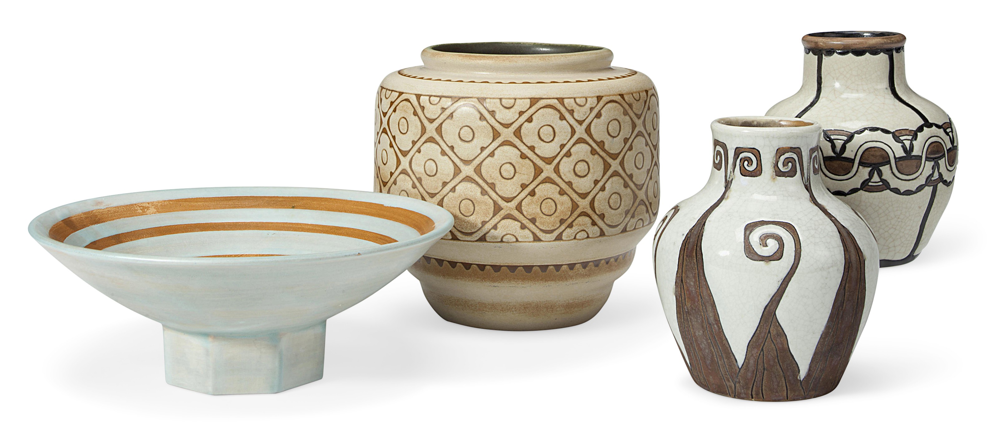 BOCH FRERES KERAMIS, FOUR VESSELS, FIRST HALF 20TH CENTURY | Christie’s