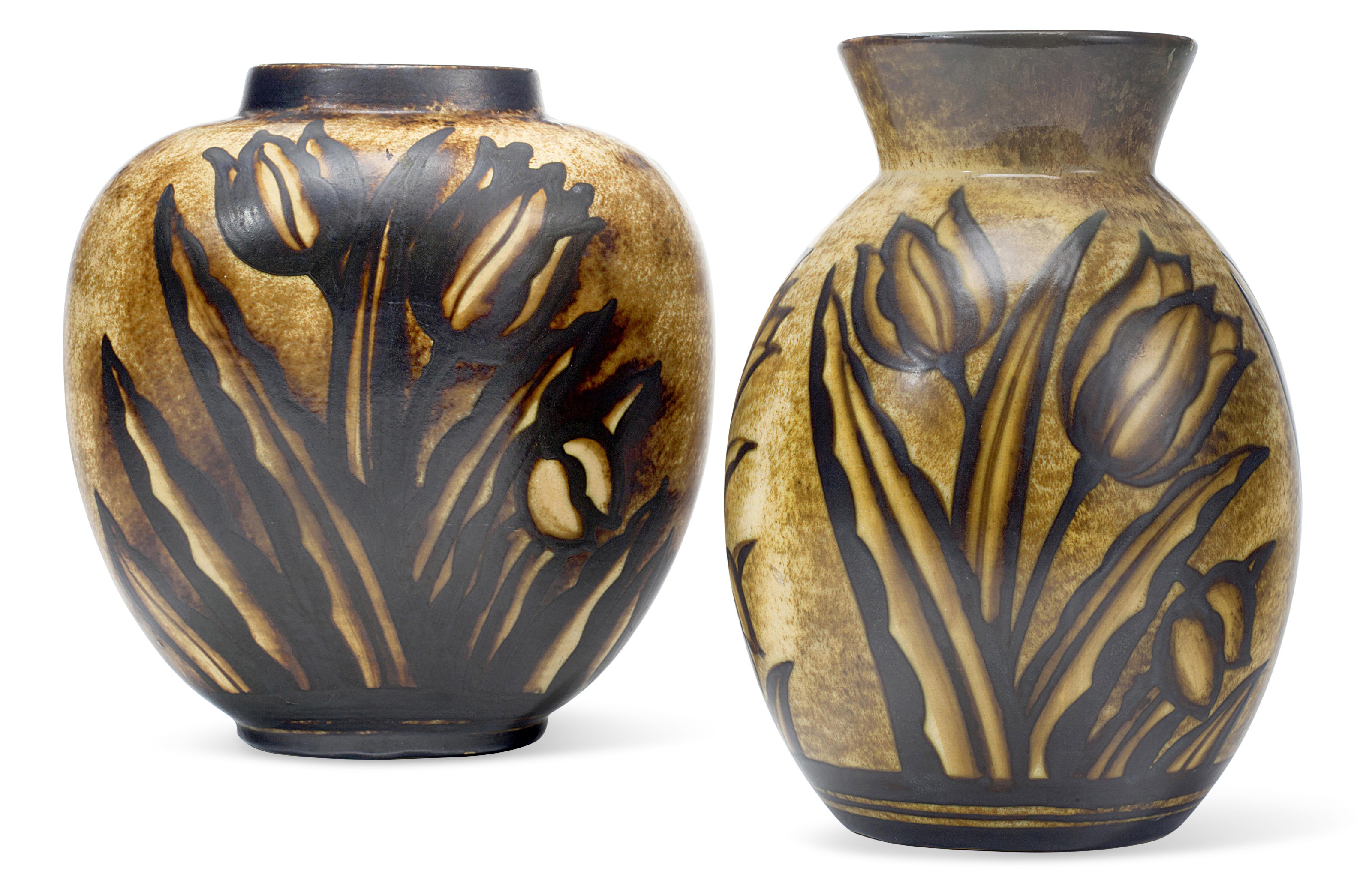 BOCH FRERES KERAMIS, TWO VASES, FIRST HALF 20TH CENTURY | Christie’s