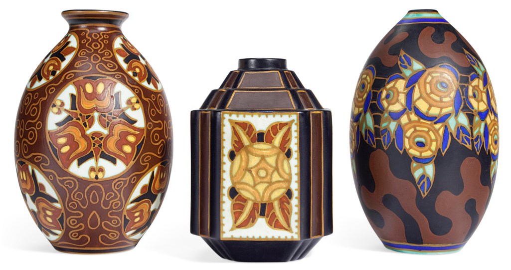 BOCH FRERES KERAMIS, THREE VASES, FIRST HALF 20TH CENTURY | Christie’s