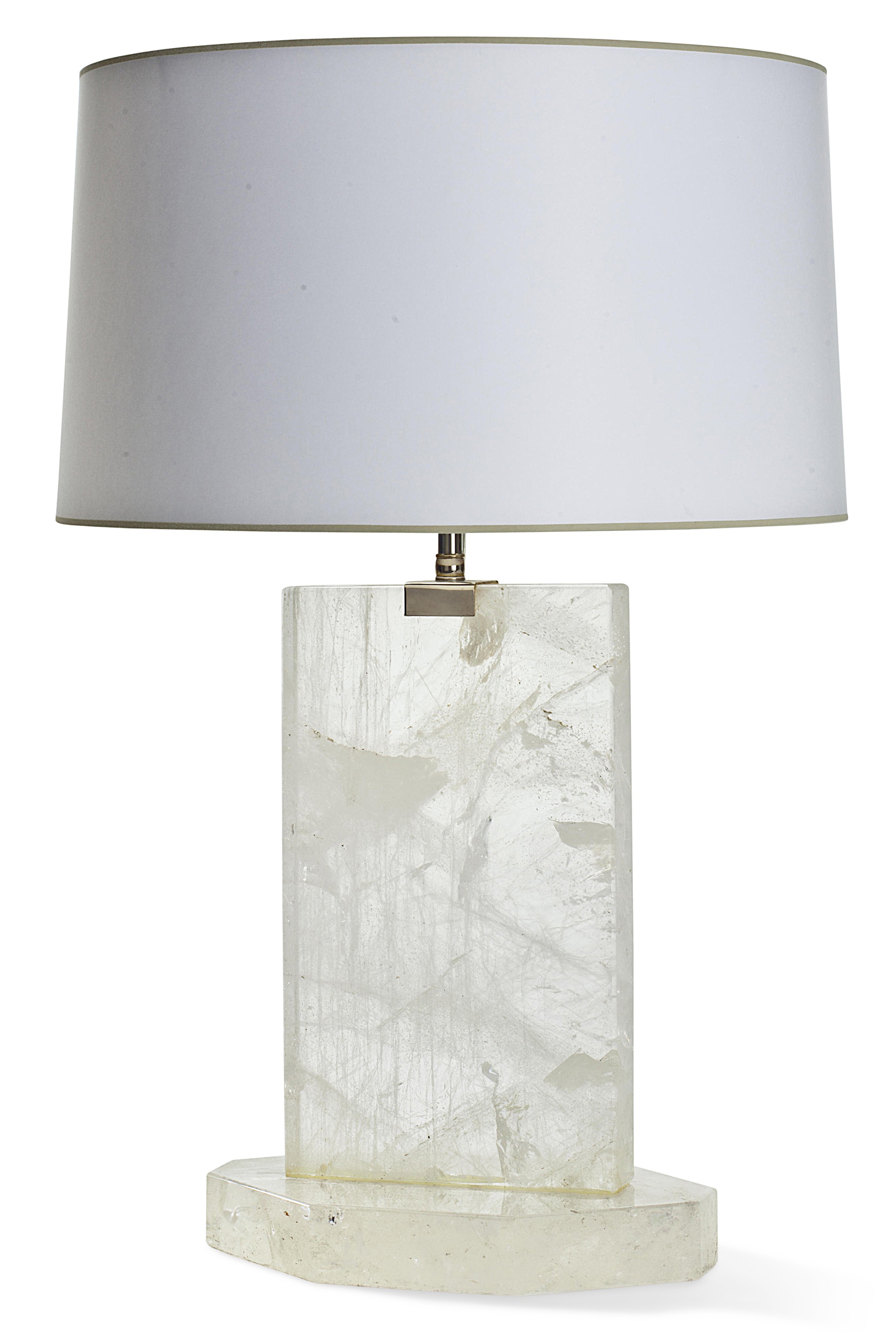 AN AMERICAN ROCK CRYSTAL TABLE LAMP, MODERN | Christie’s