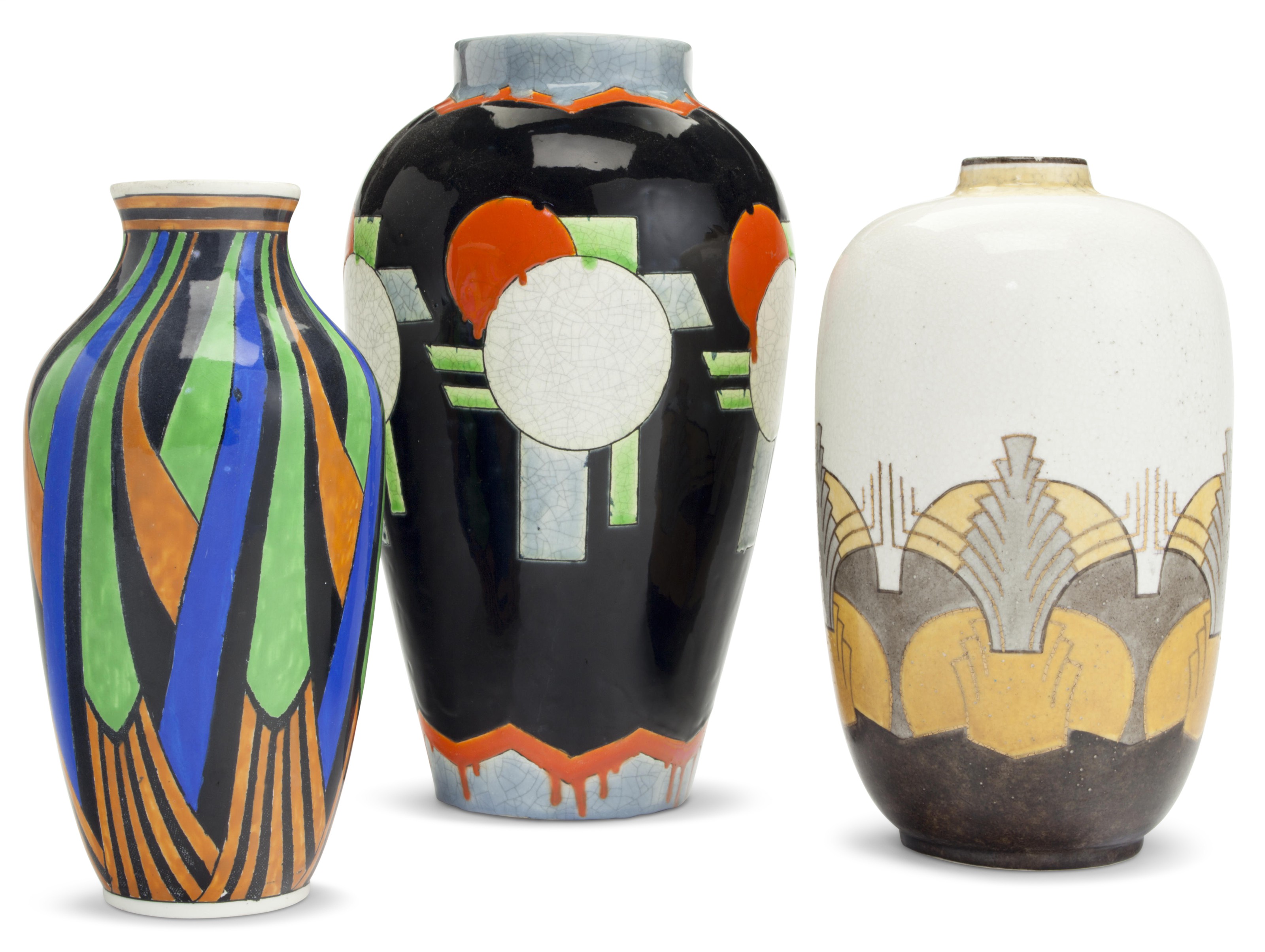 BOCH FRERES KERAMIS, THREE VASES, FIRST HALF 20TH CENTURY | Christie’s