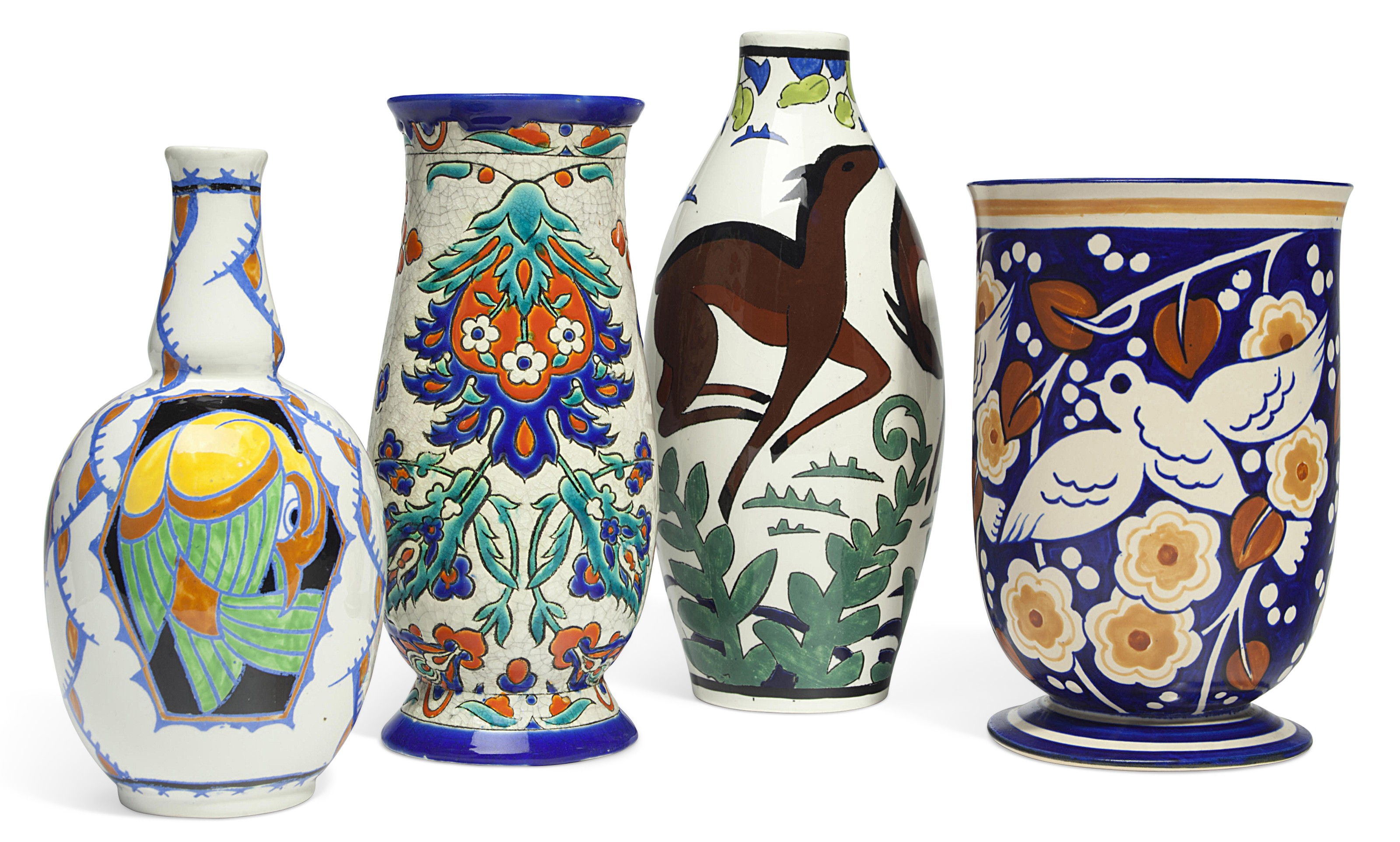 BOCH FRERES KERAMIS, FOUR VASES, FIRST HALF 20TH CENTURY | Christie’s