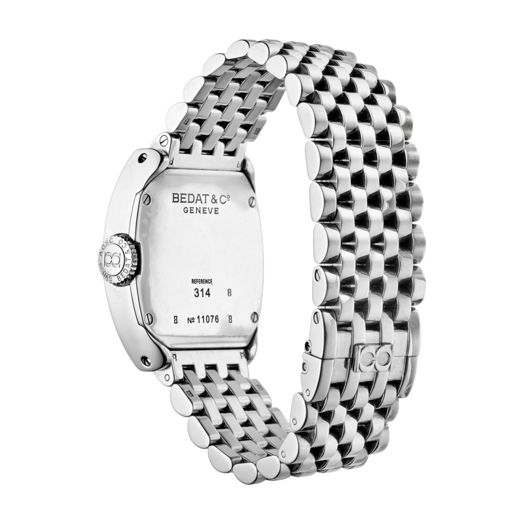 BEDAT & CO, LADIES' BRACELET WATCH WITH DIAMOND INDICES AND BEZEL, REF ...