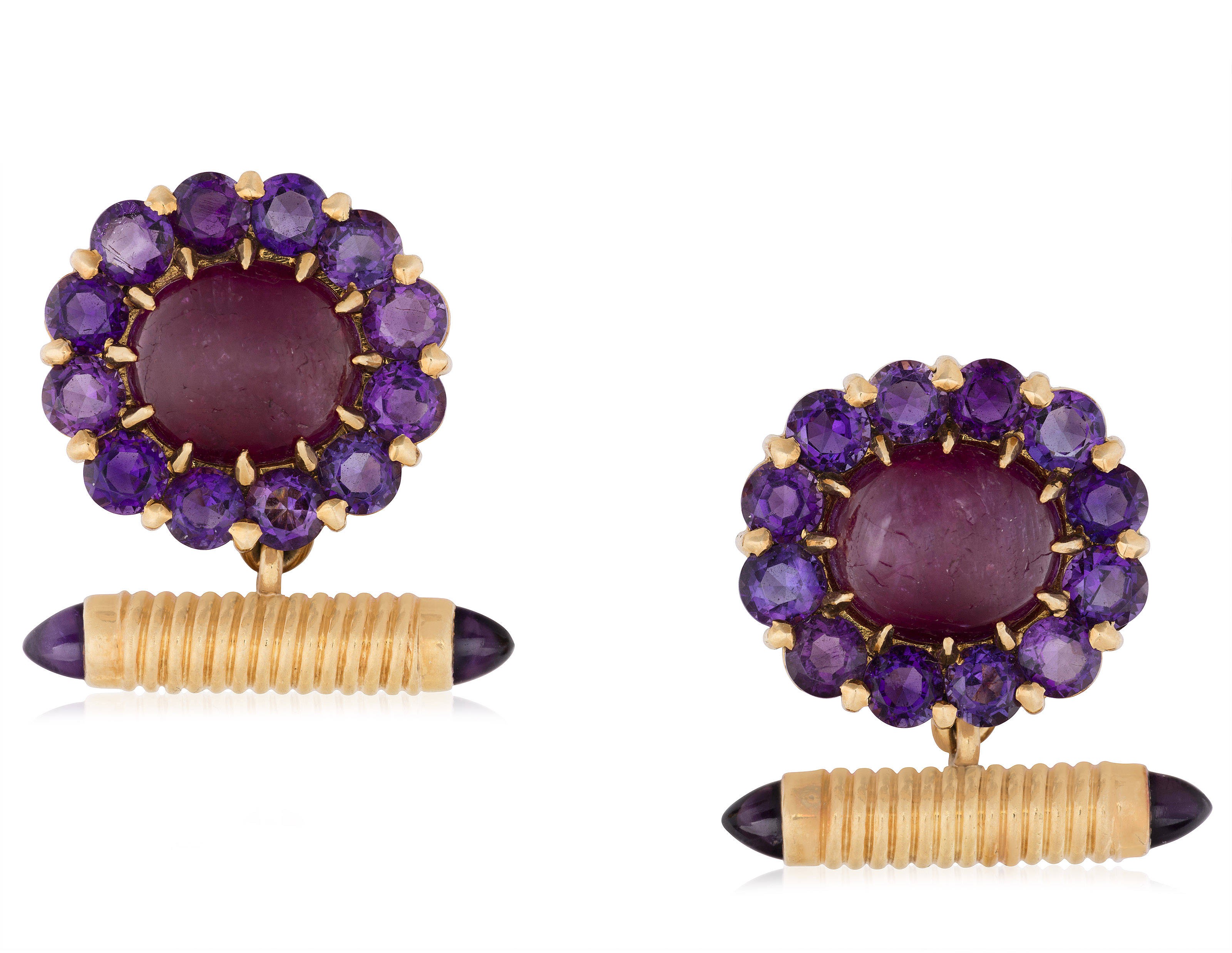 VERDURA AMETHYST AND RUBY CUFFLINKS, | Christie’s