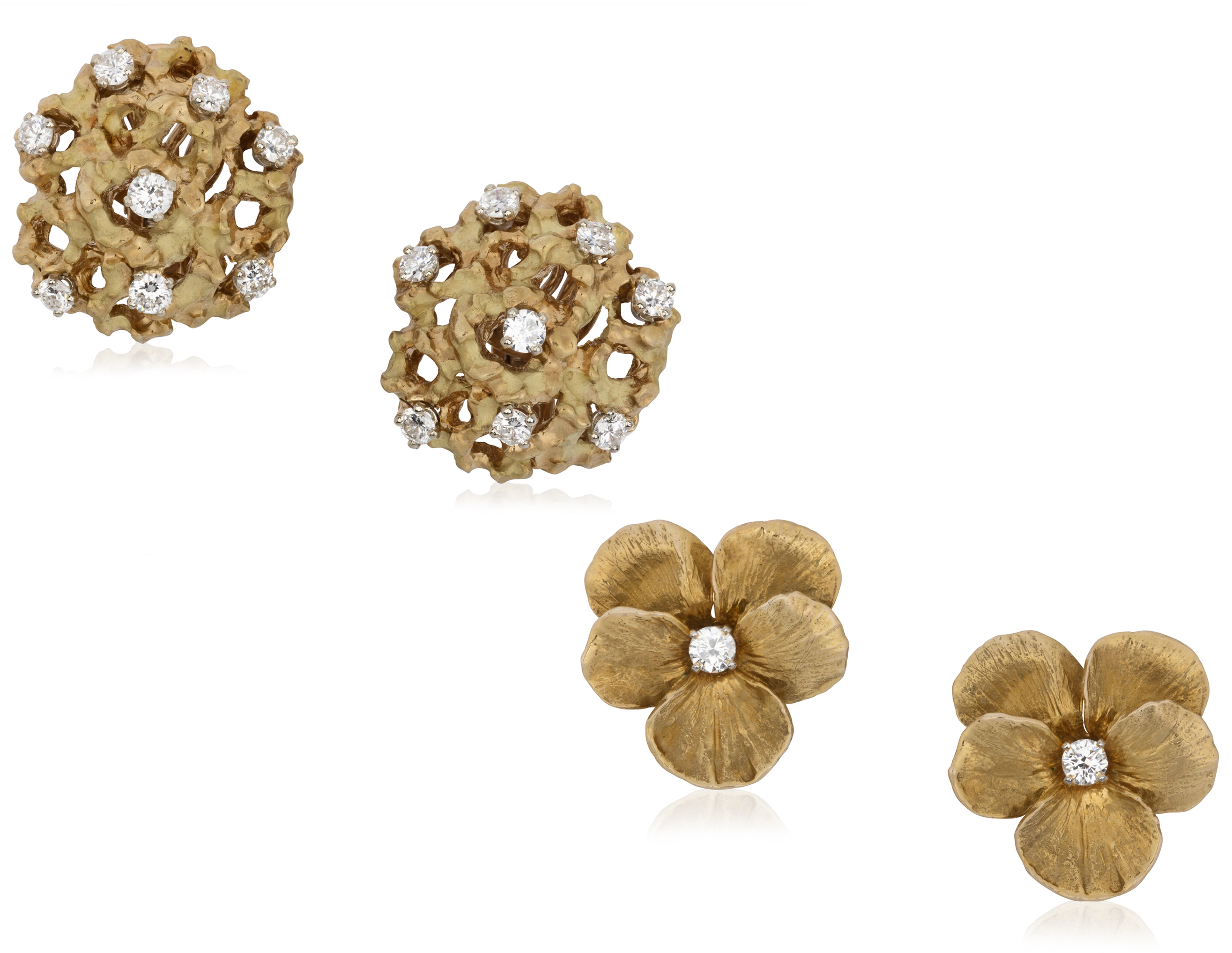 GROUP OF GOLD AND DIAMOND EARRINGS, | Christie’s