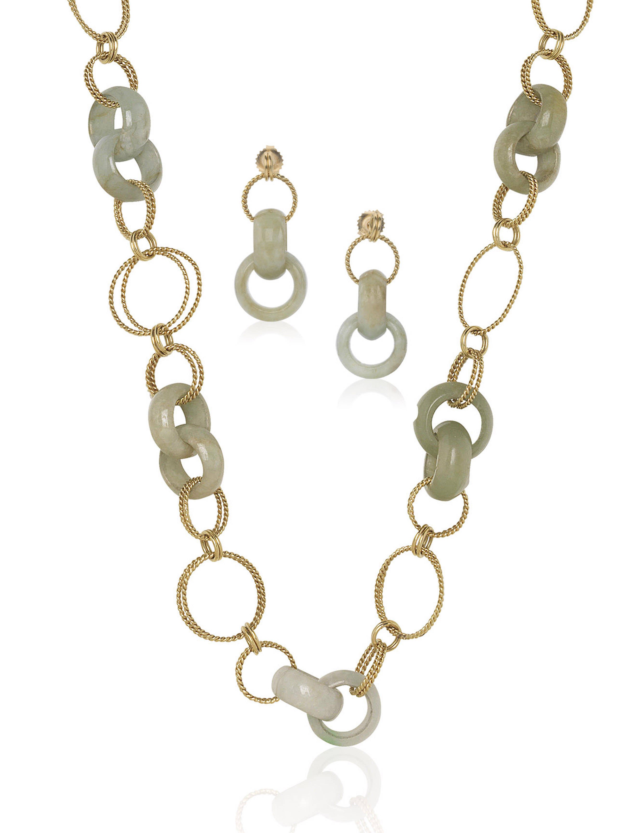 GROUP OF JADE AND ROPED GOLD CHAIN LINK JEWELRY, | Christie’s