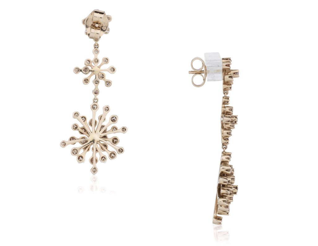 H. STERN DIAMOND AND GOLD 'SNOW FLAKE' EARRINGS, | Christie’s