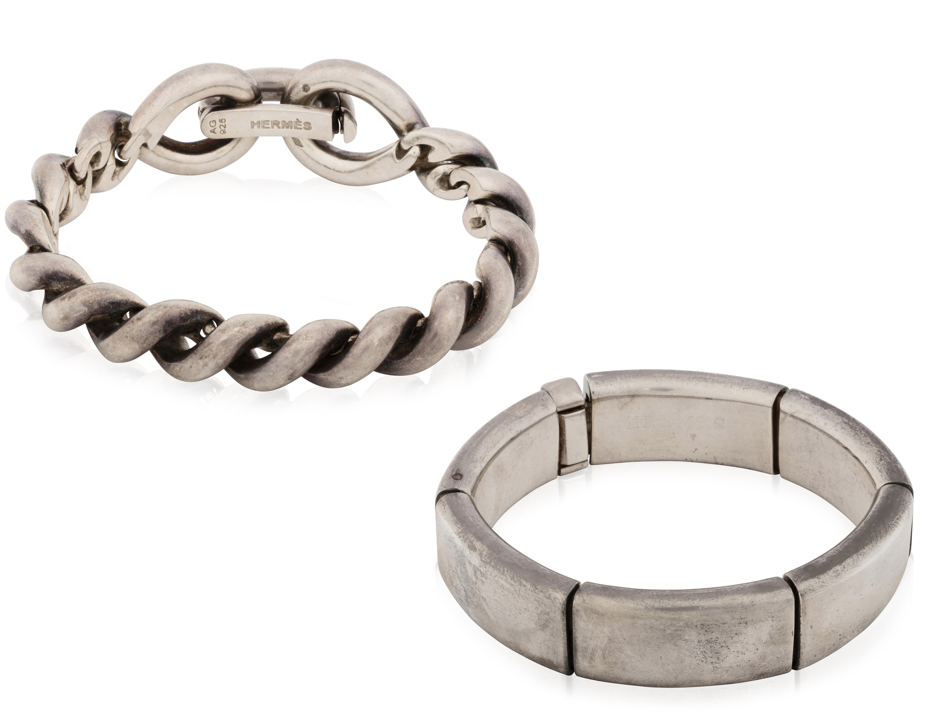 HERMÈS SET OF SILVER BRACELETS, | Christie’s