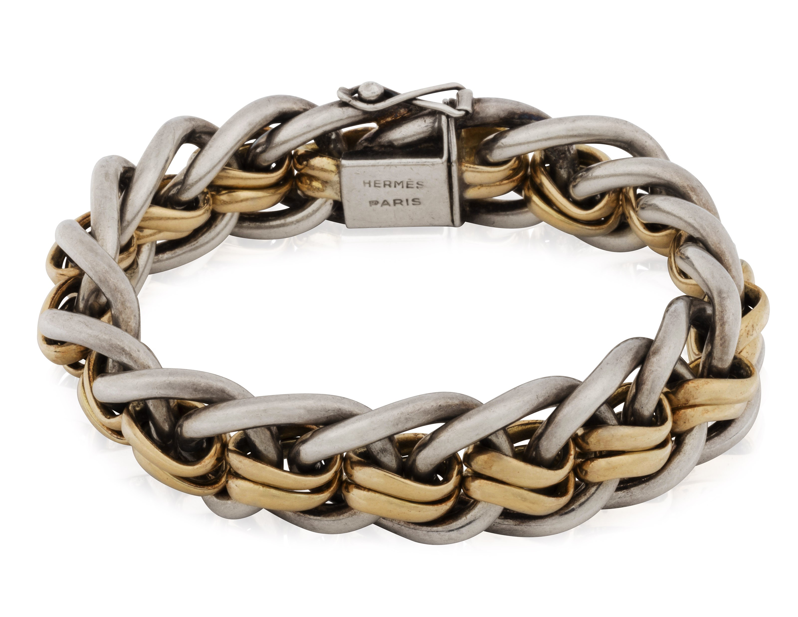 HERMÈS SILVER AND GOLD BRACELET, | Christie’s
