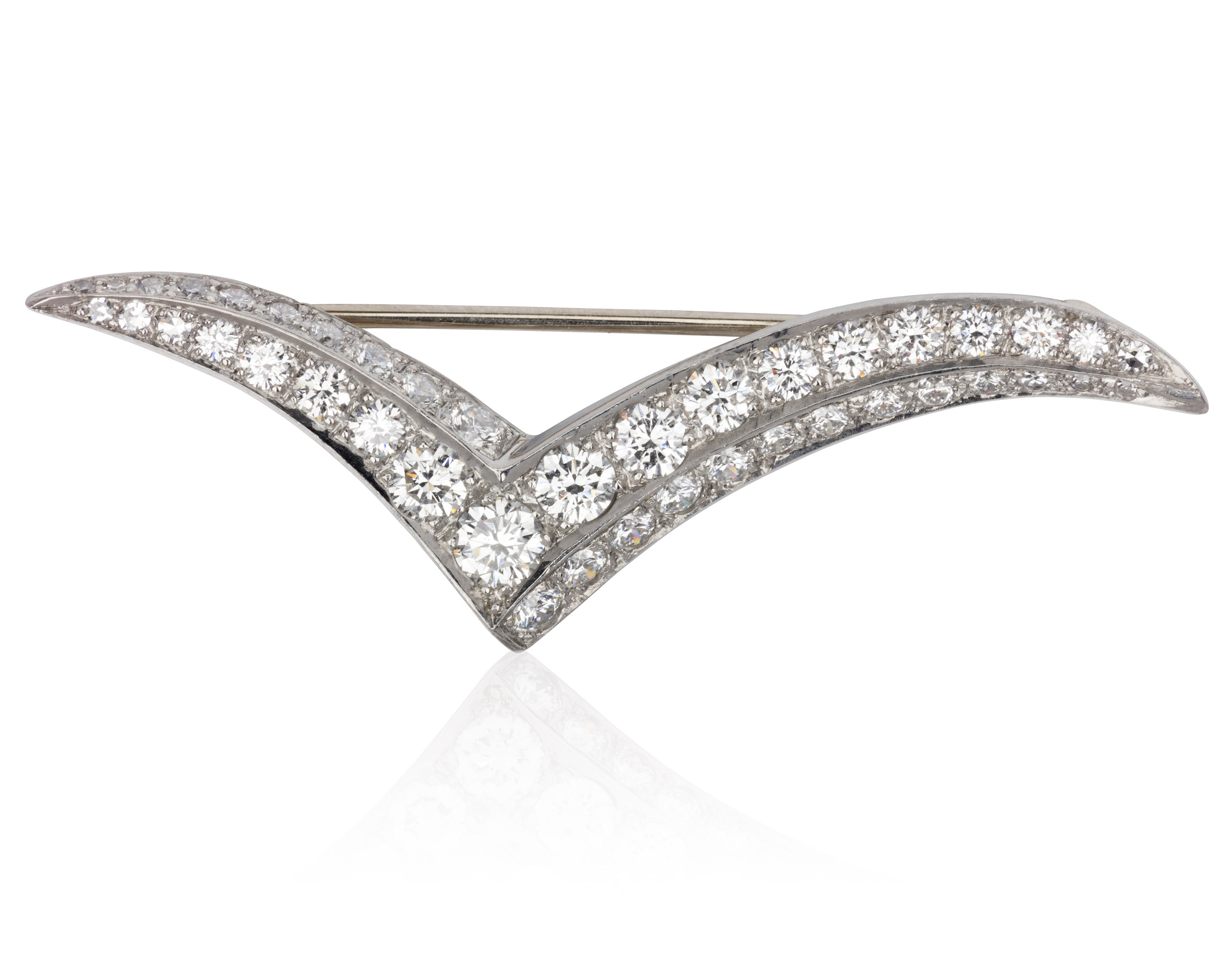 TIFFANY & CO. DIAMOND AND PLATINUM 'SEAGULL' BROOCH, | Christie’s
