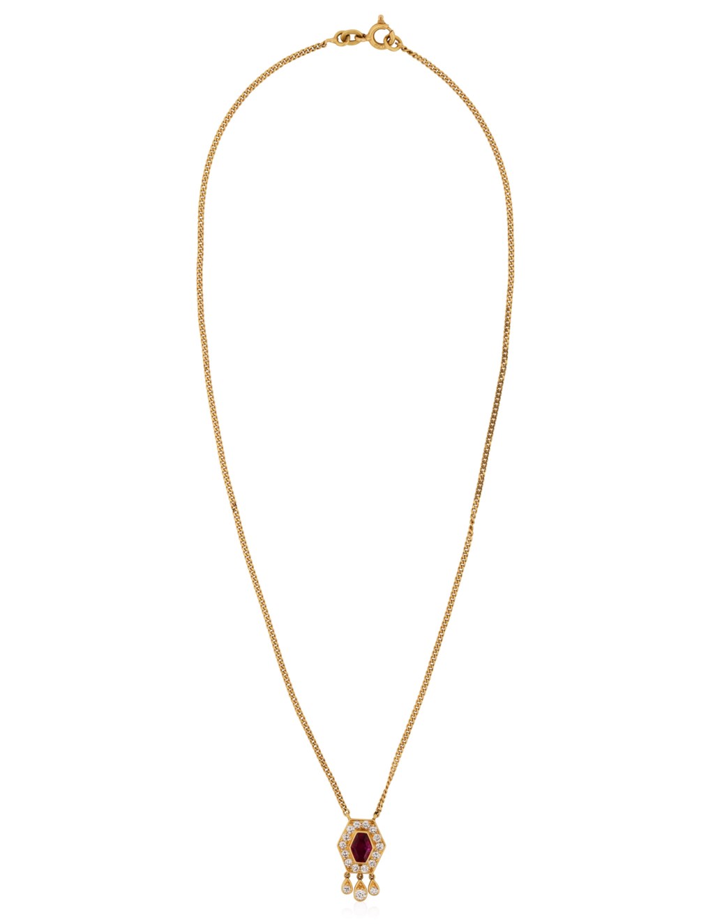CARTIER RUBY AND DIAMOND PENDANT NECKLACE, | Christie’s