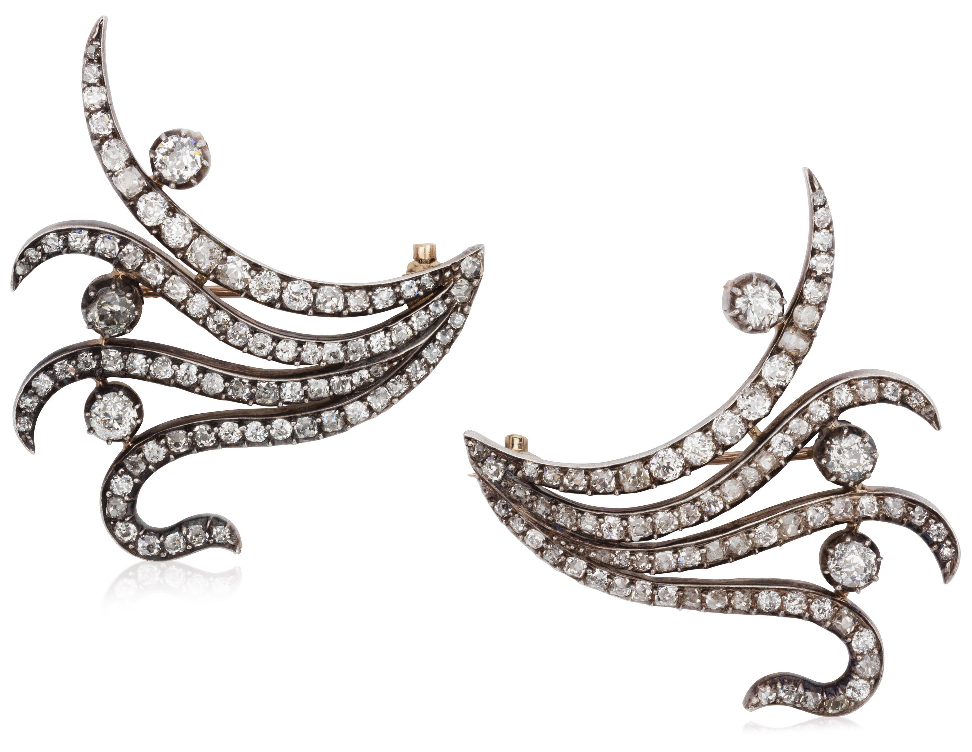 PAIR OF ANTIQUE DIAMOND BROOCHES, | Christie’s