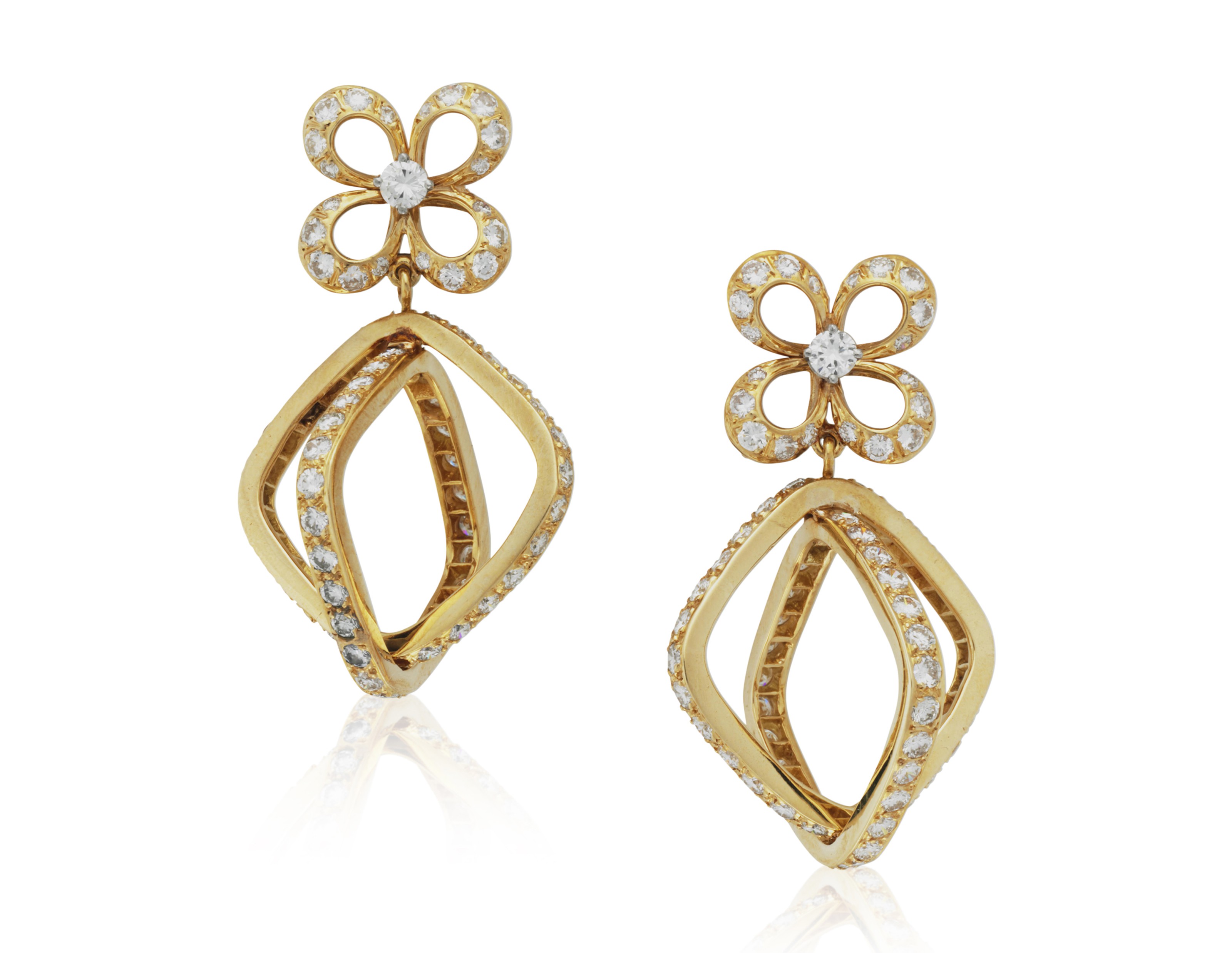 DIAMOND PENDANT EARRINGS, | Christie’s