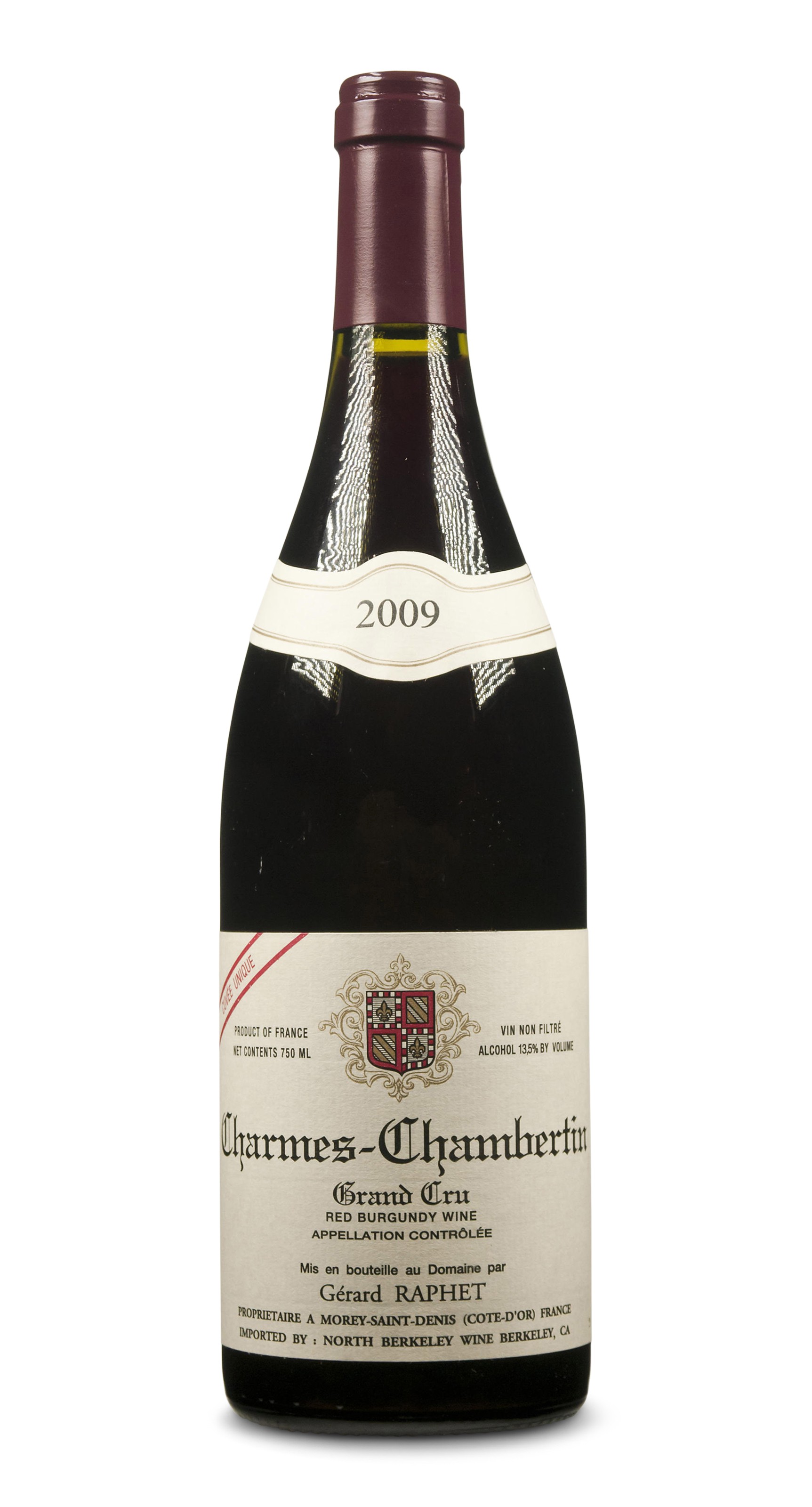 Gérard Raphet, Charmes-Chambertin, Cuvée Unique 2009, Grand Cru, Côte ...