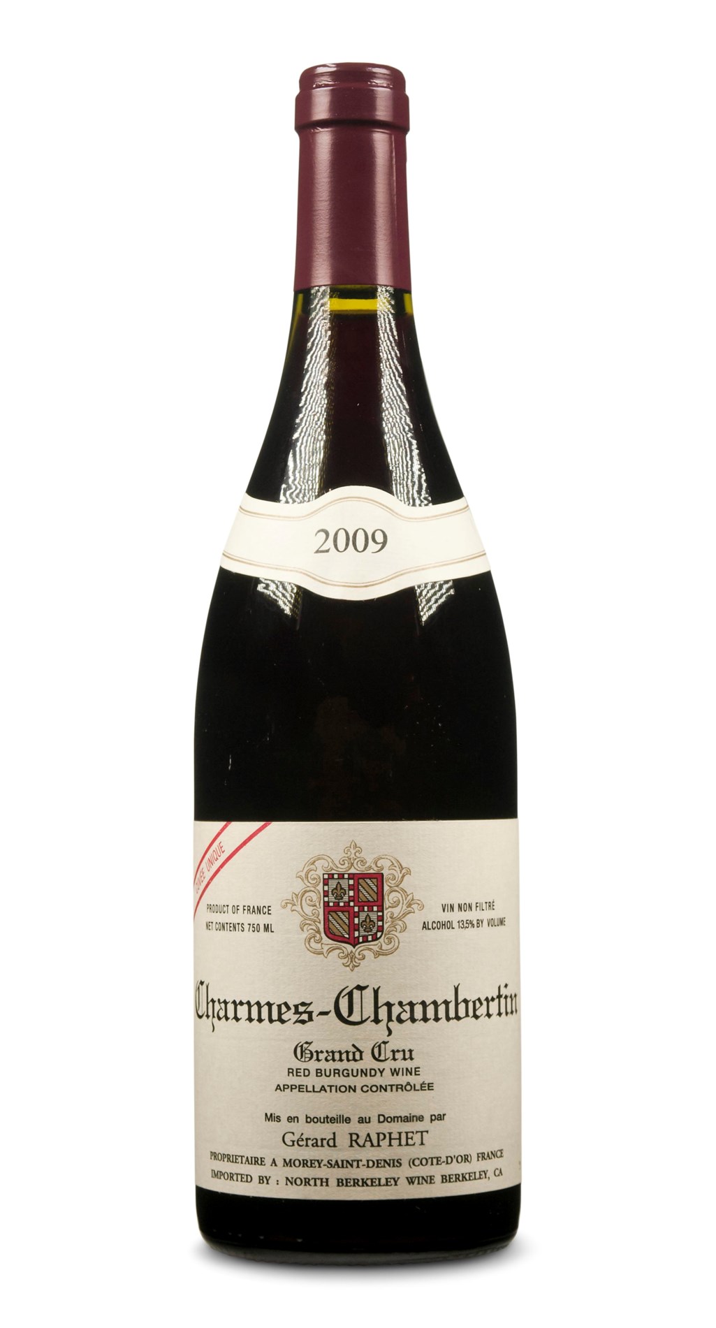Gérard Raphet, Charmes-Chambertin, Cuvée Unique 2009, Grand Cru, Côte ...
