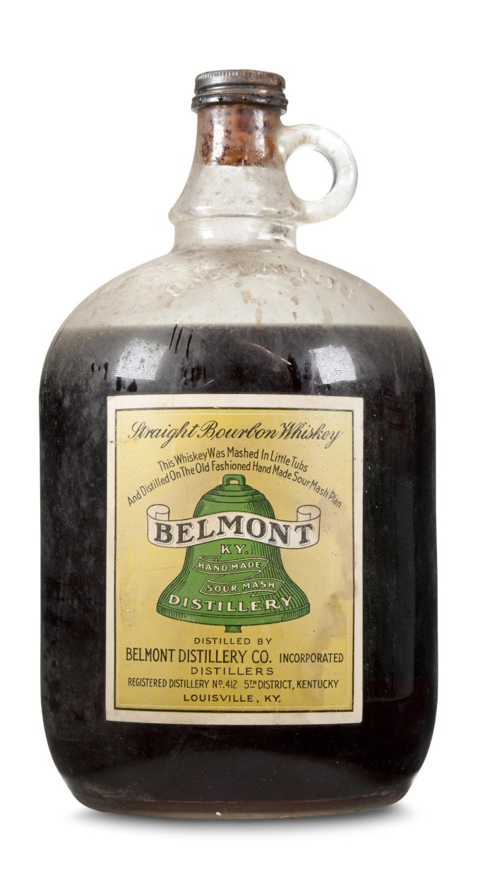 Belmont Handmade Sour Mash Straight Bourbon Whiskey 1900, Louisville ...
