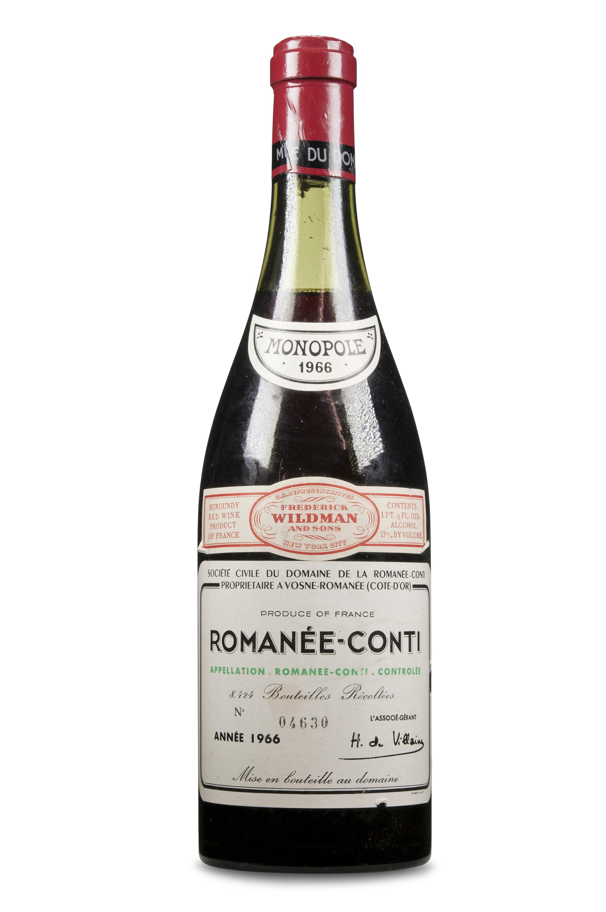 Domaine de la Romanée-Conti, Romanée-Conti 1966, Grand Cru, Côte de ...