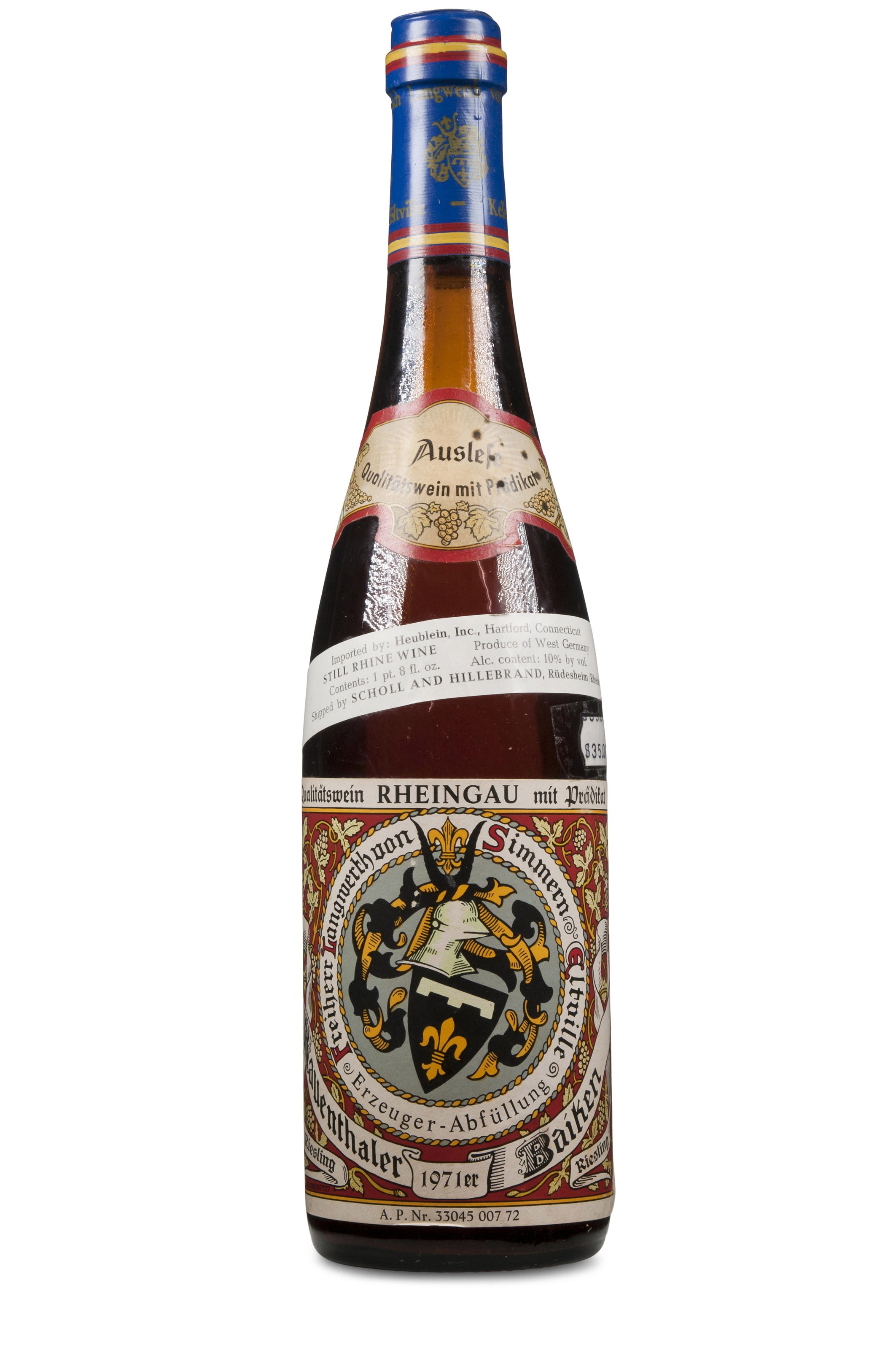 Mixed German, Von Simmern, Rauenthaler Baiken Auslese 1971 | Christie’s