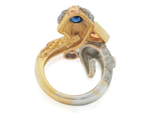 CAZZANIGA MULTI-GEM SNAKE RING, | Christie’s