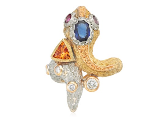 CAZZANIGA MULTI-GEM SNAKE RING, | Christie’s