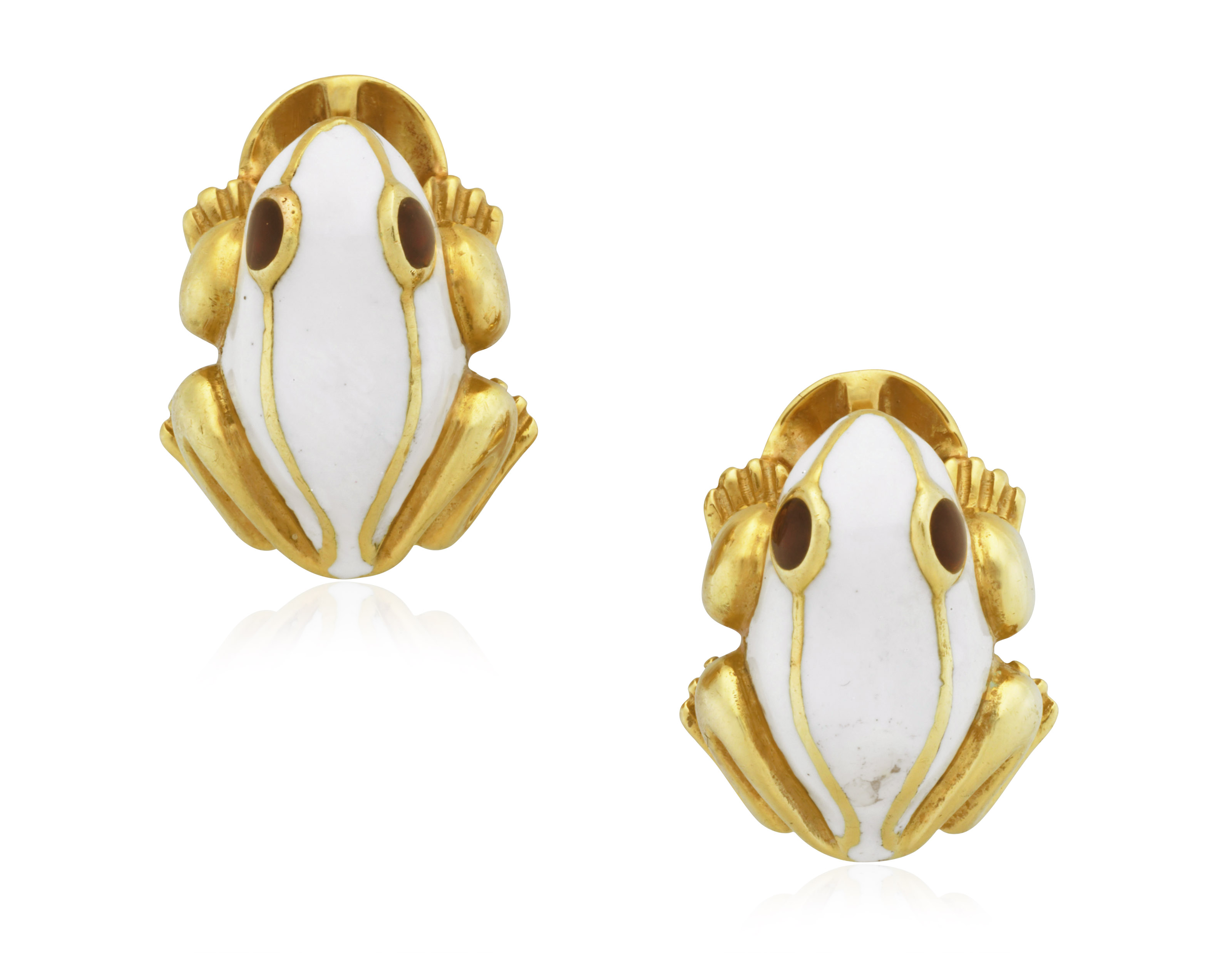 DAVID WEBB GOLD AND ENAMEL FROG EARRINGS, | Christie’s
