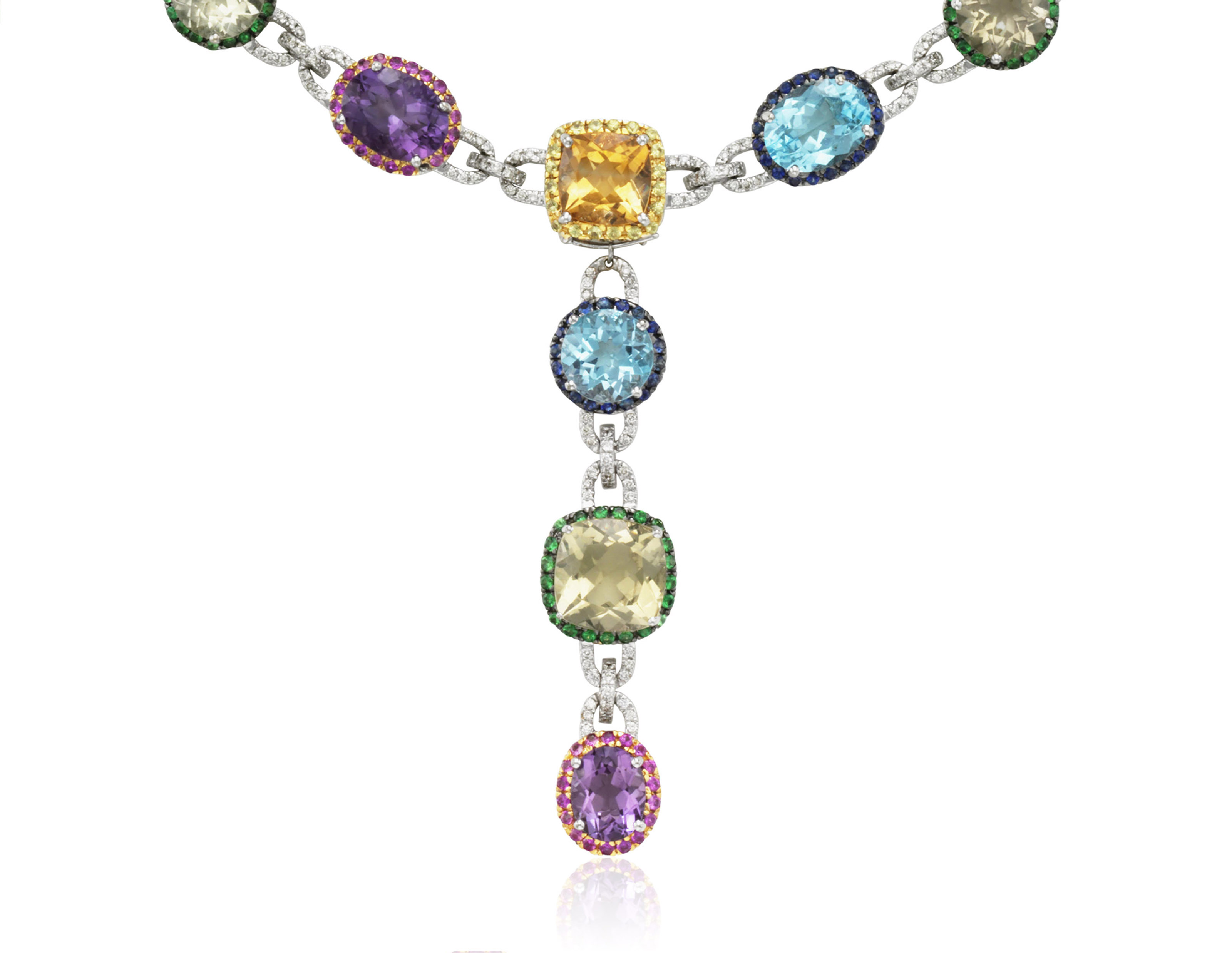 MULTI-GEM AND DIAMOND NECKLACE, | Christie’s