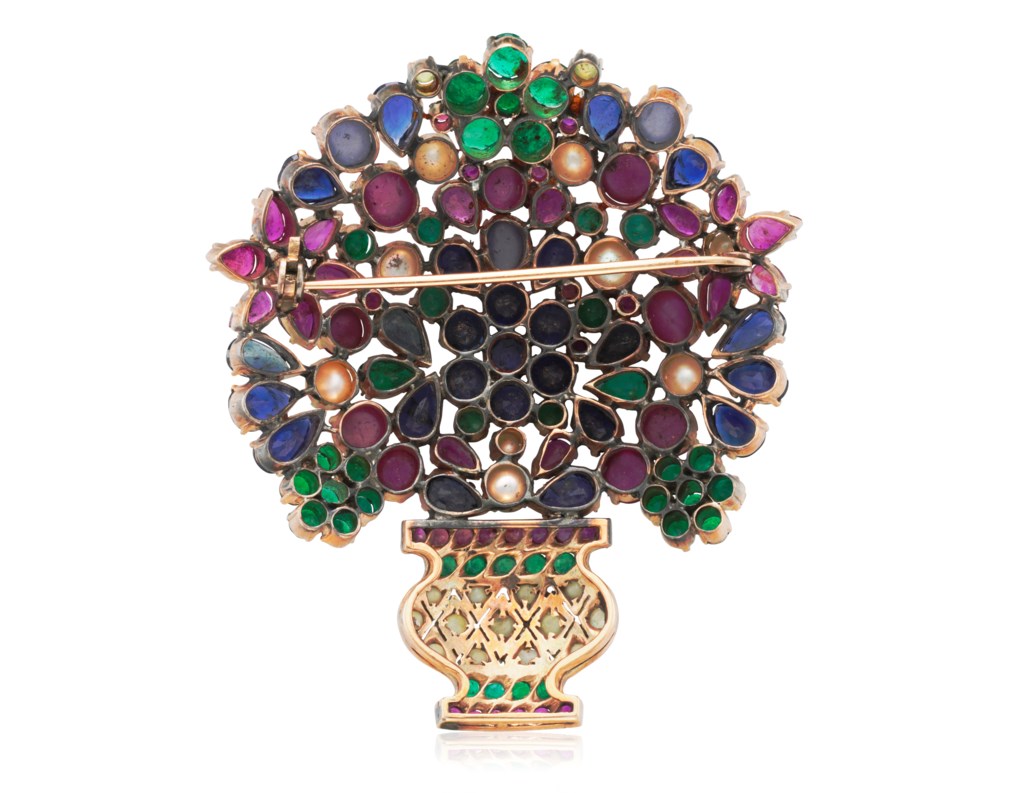 MULTI-GEM FLORAL BROOCH, | Christie’s