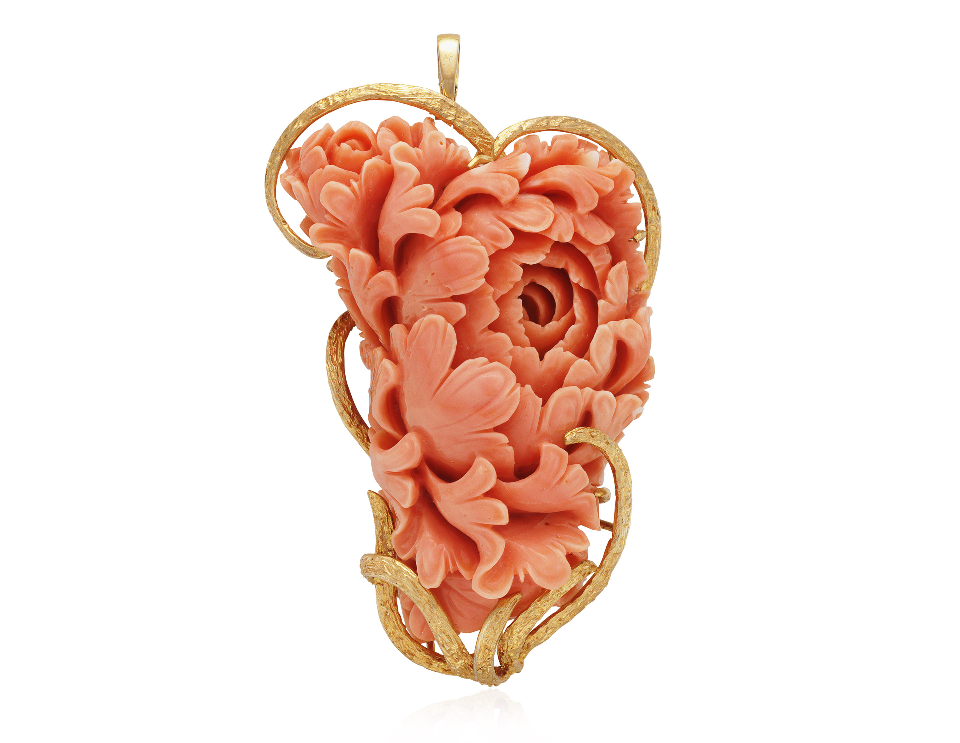 CORAL PENDANT BROOCH, | Christie’s
