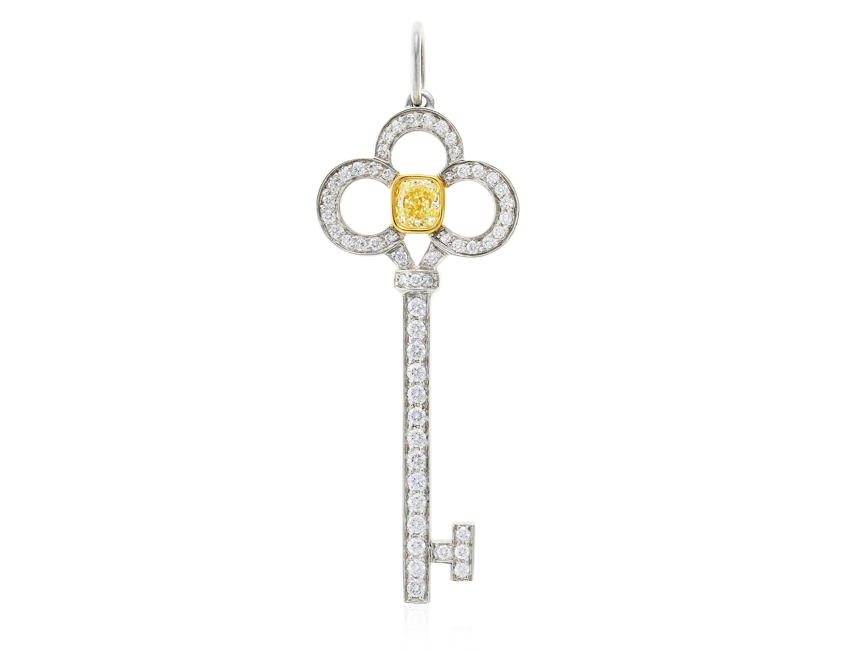 TIFFANY & CO. DIAMOND AND COLORED DIAMOND 'CROWN KEY' PENDANT, | Christie’s