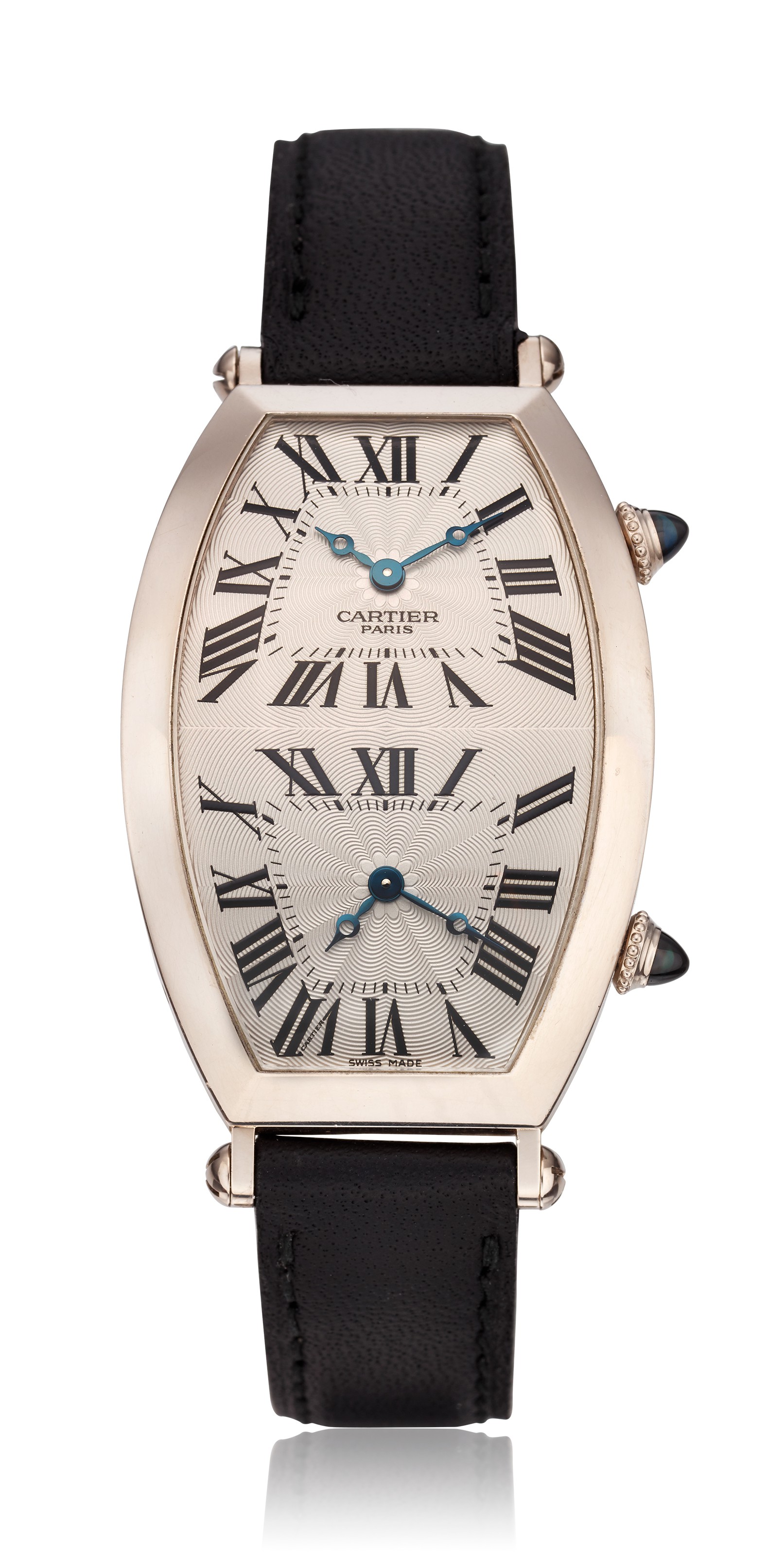 CARTIER, 18K TWO TIME ZONE TONNEAU WATCH, REF. 2806 H, | Christie’s