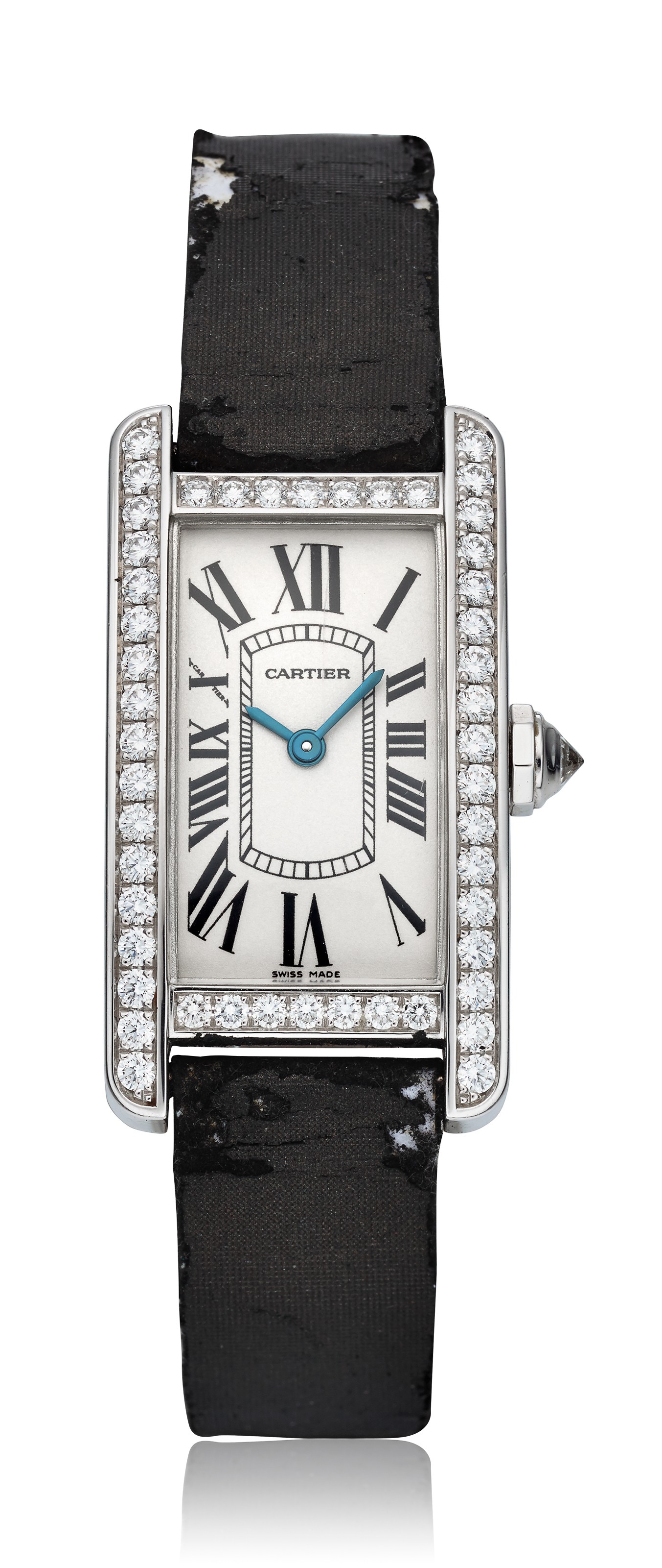 CARTIER, 18K TANK AMERICAINE WITH DIAMONDS, REF. 2489, | Christie’s